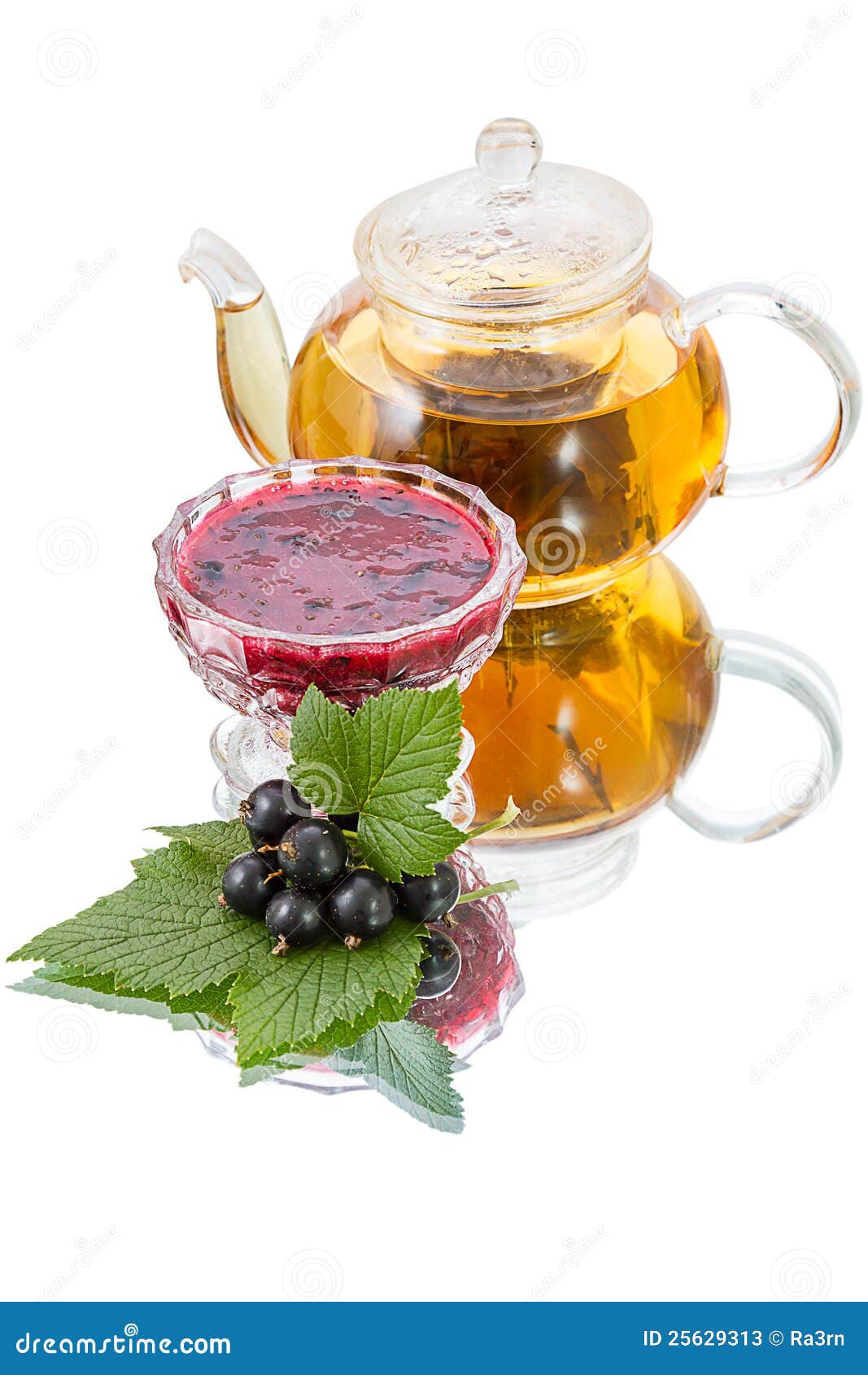 Black currant jam and tea stock image. Image of confiture - 25629313