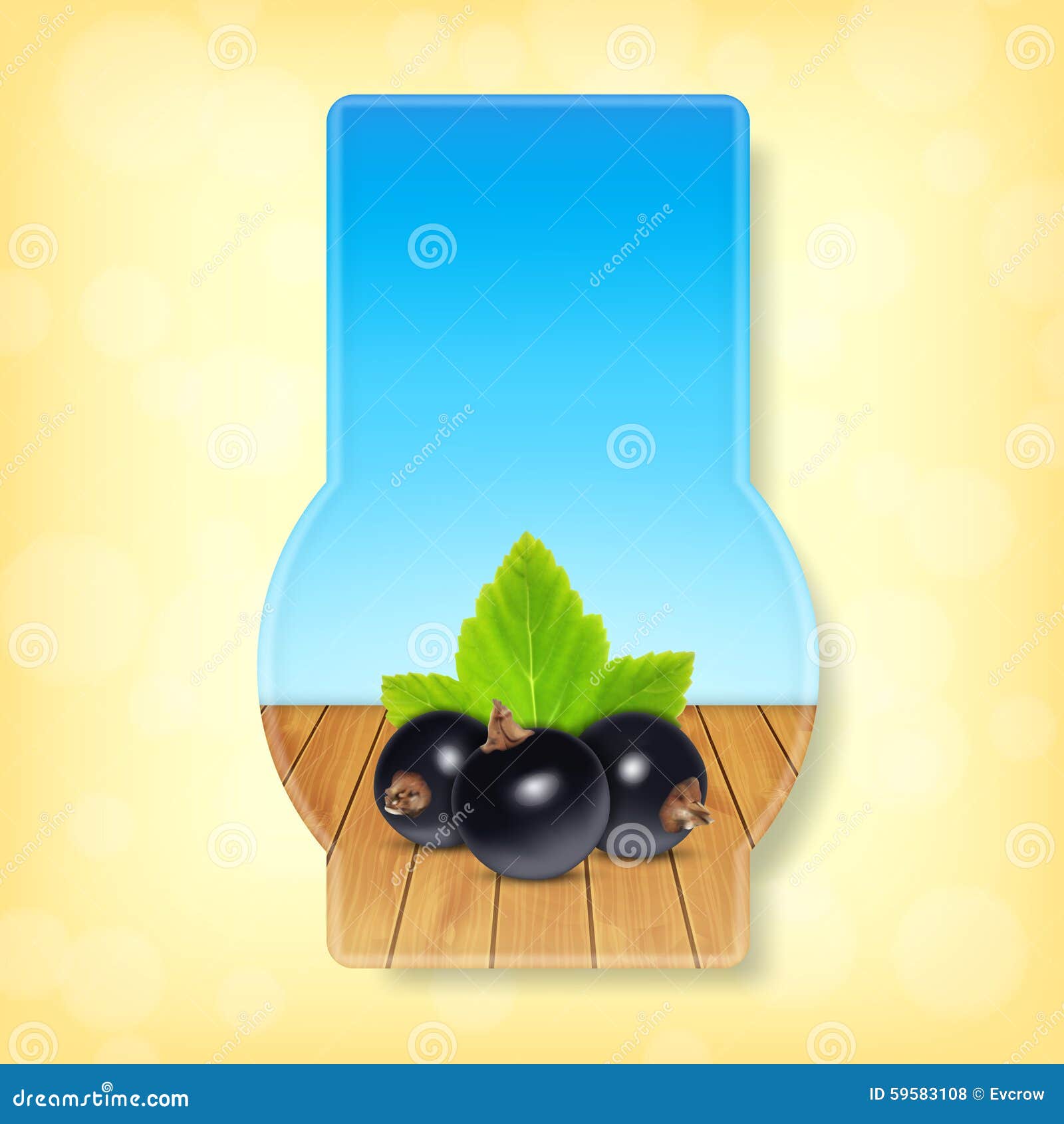 Black currant stock vector. Illustration of branch, label - 59583108