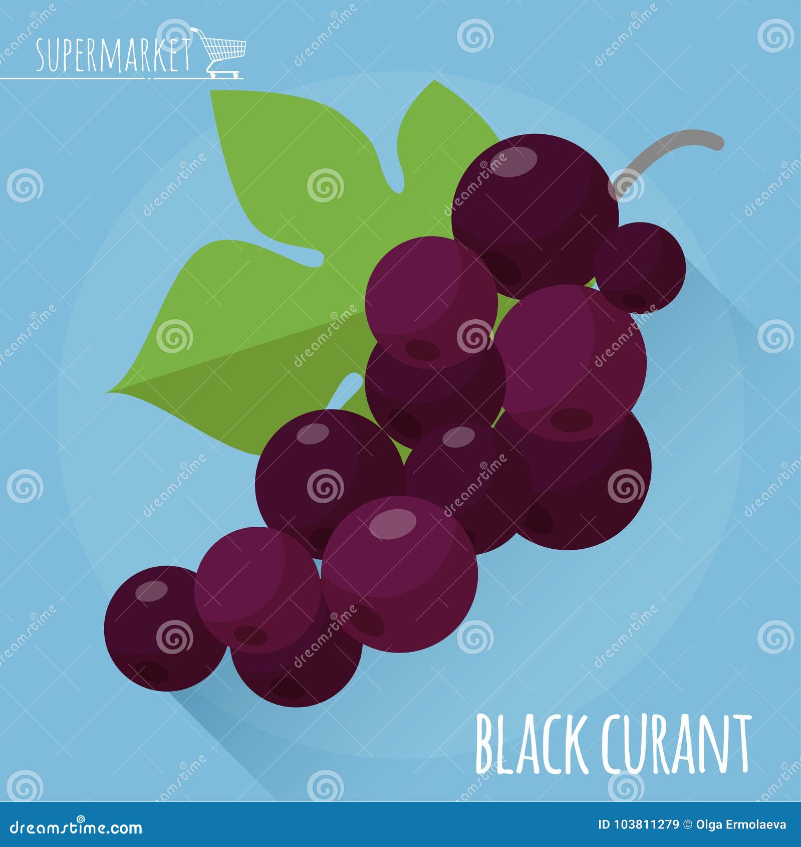 Black currant vector icon stock vector. Illustration of organic - 103811279