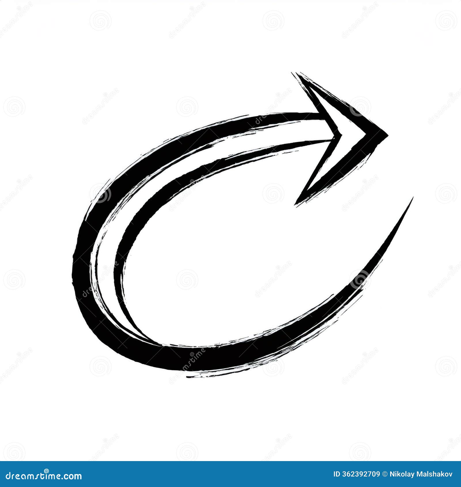 Black Curved Arrow Representing Ongoing Progress and Forward Momentum ...