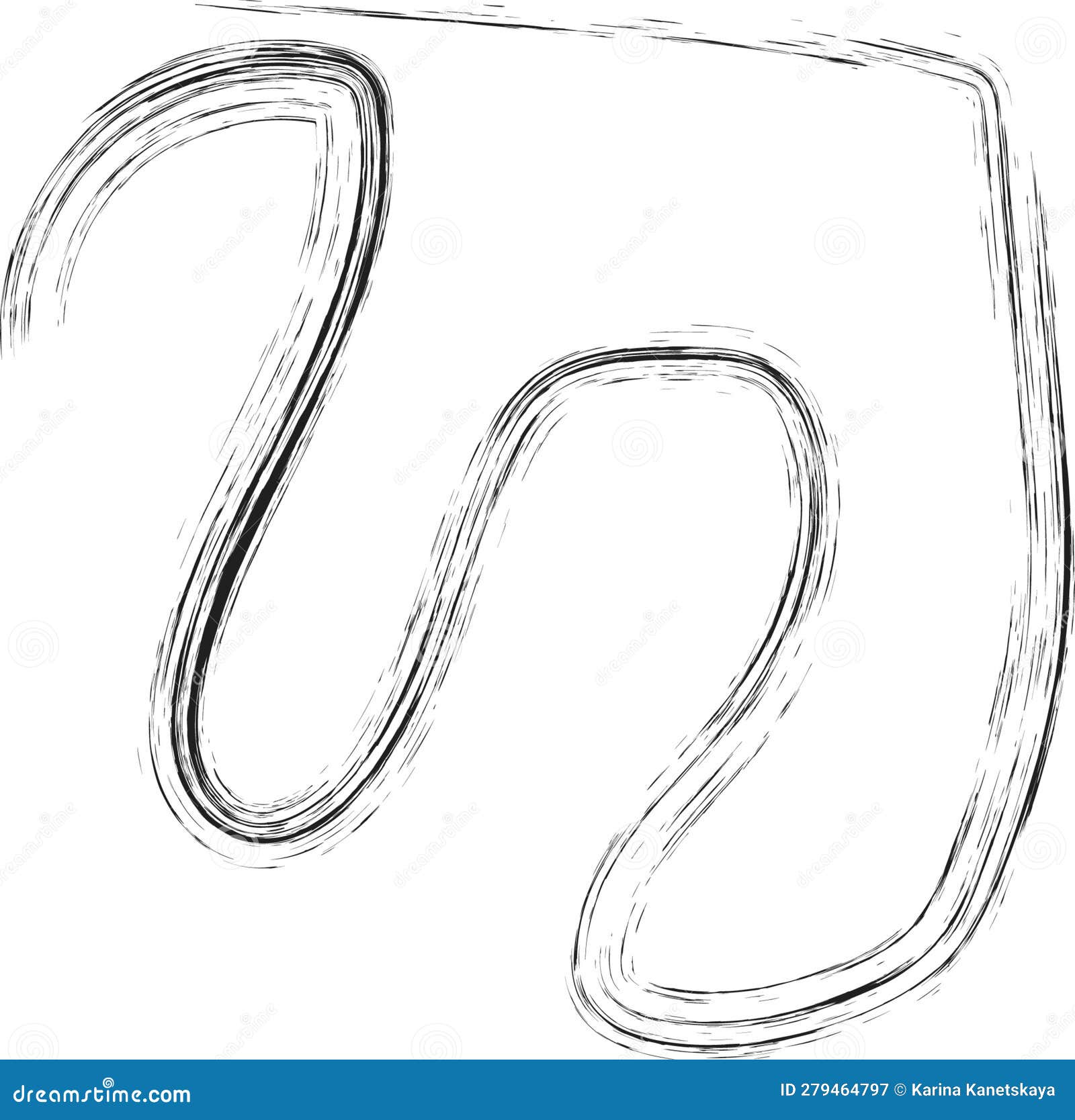 Black Curved Line on a White Background Stock Vector - Illustration of ...