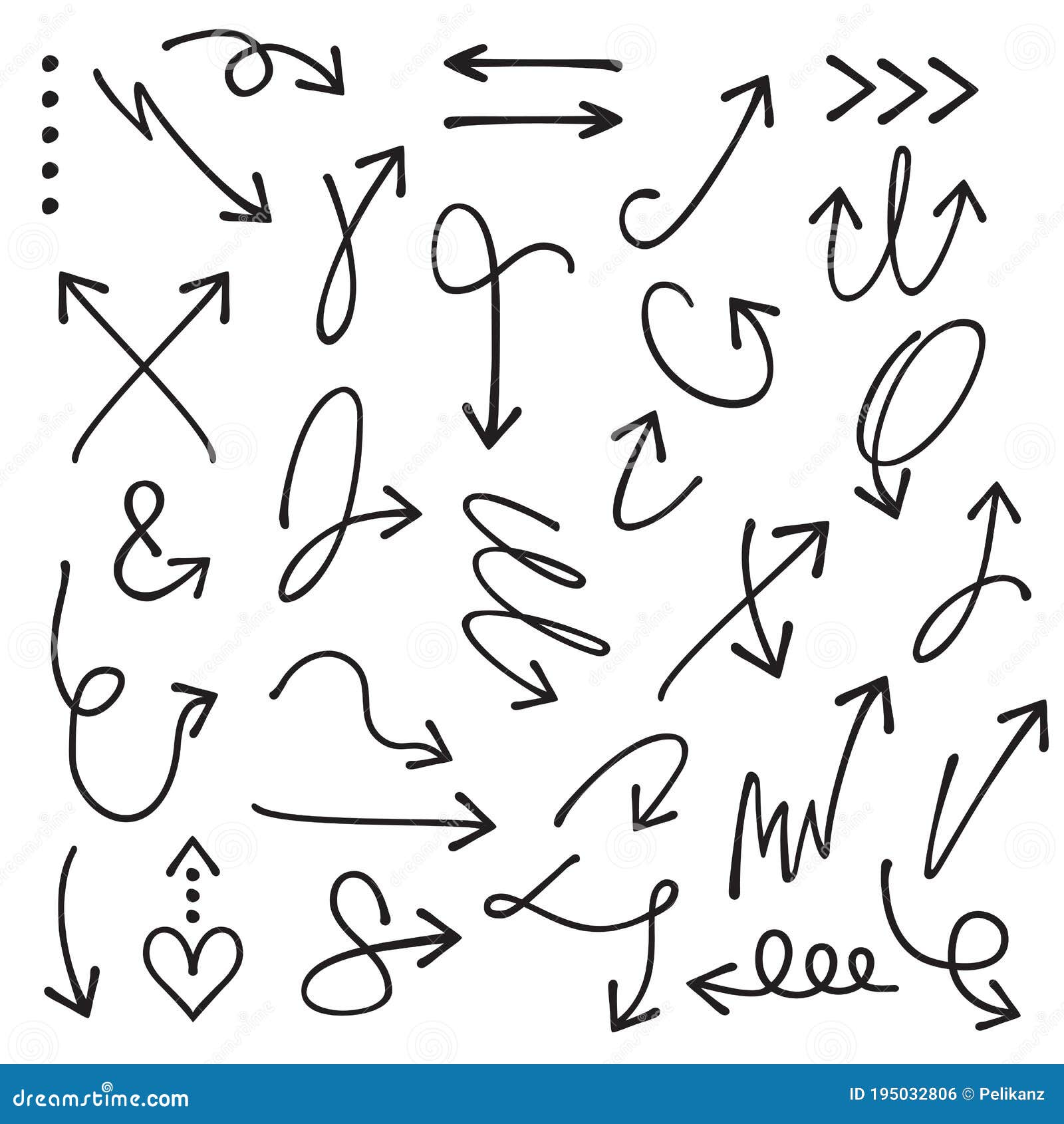 Direction Arrows From Wonderland. Cards Templates. Cartoon Vector ...