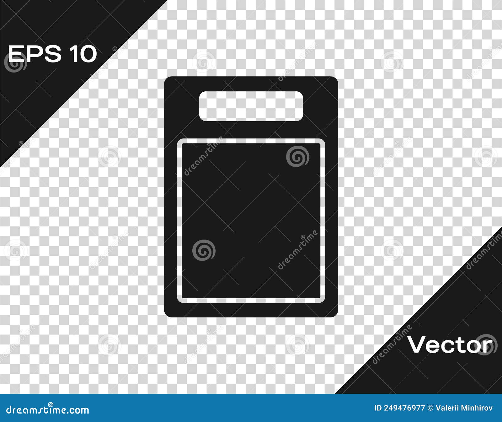 Black Cutting Board Icon Isolated on Transparent Background. Chopping ...