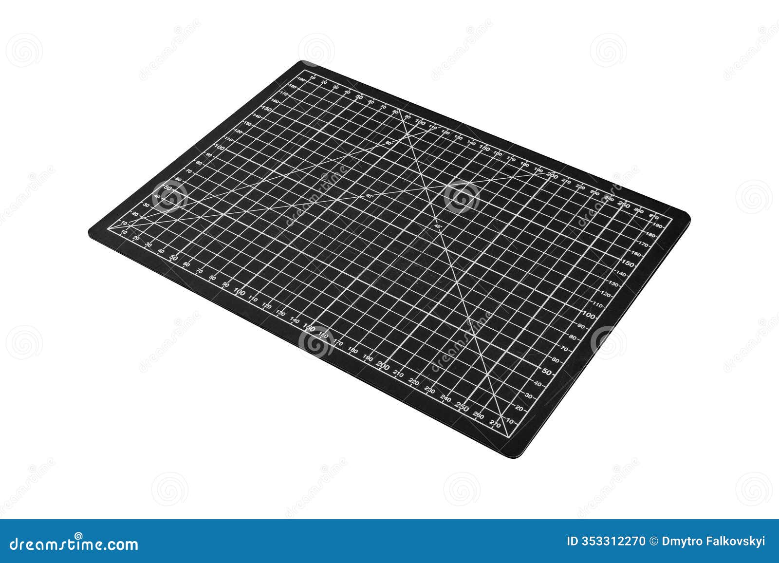 A Black Cutting Mat with a White Grid is Isolated Stock Illustration ...