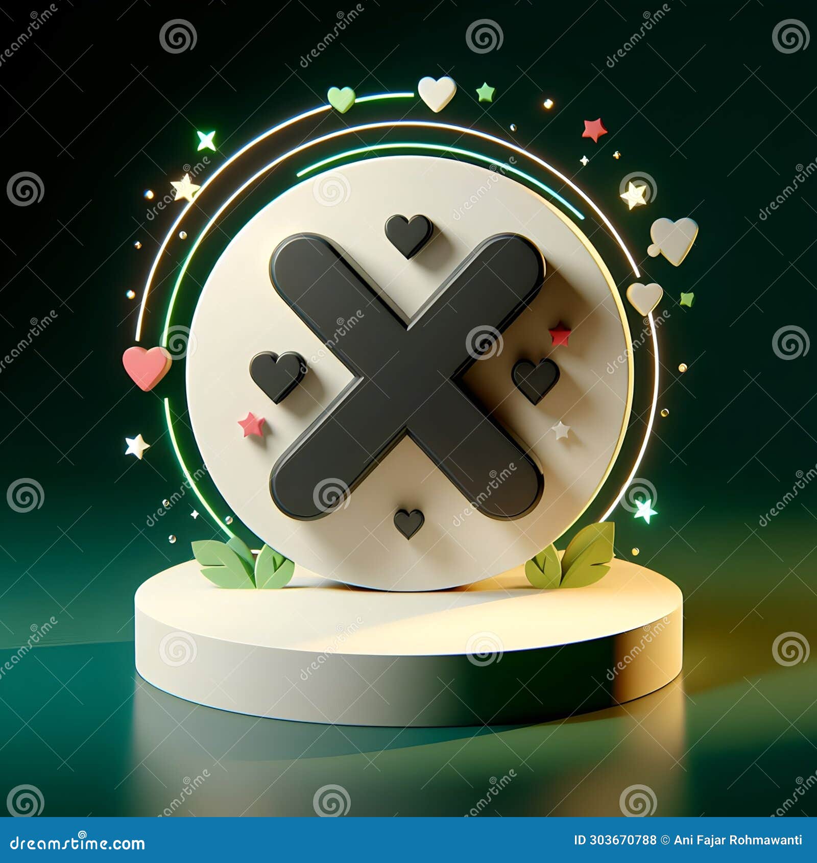 Black 3D logo stock illustration. Illustration of heart - 303670788