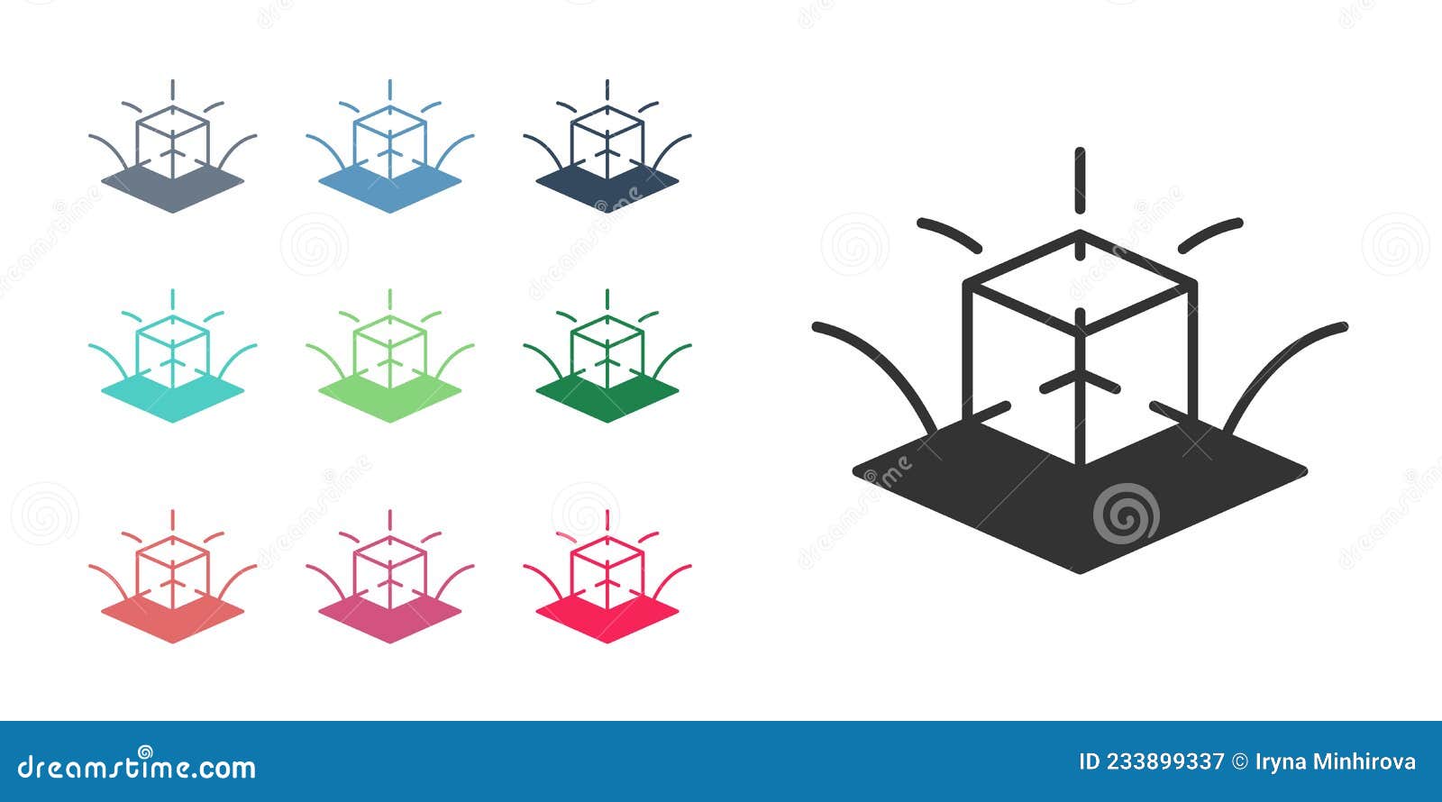 Black 3d Modeling Icon Isolated on White Background. Augmented Reality ...