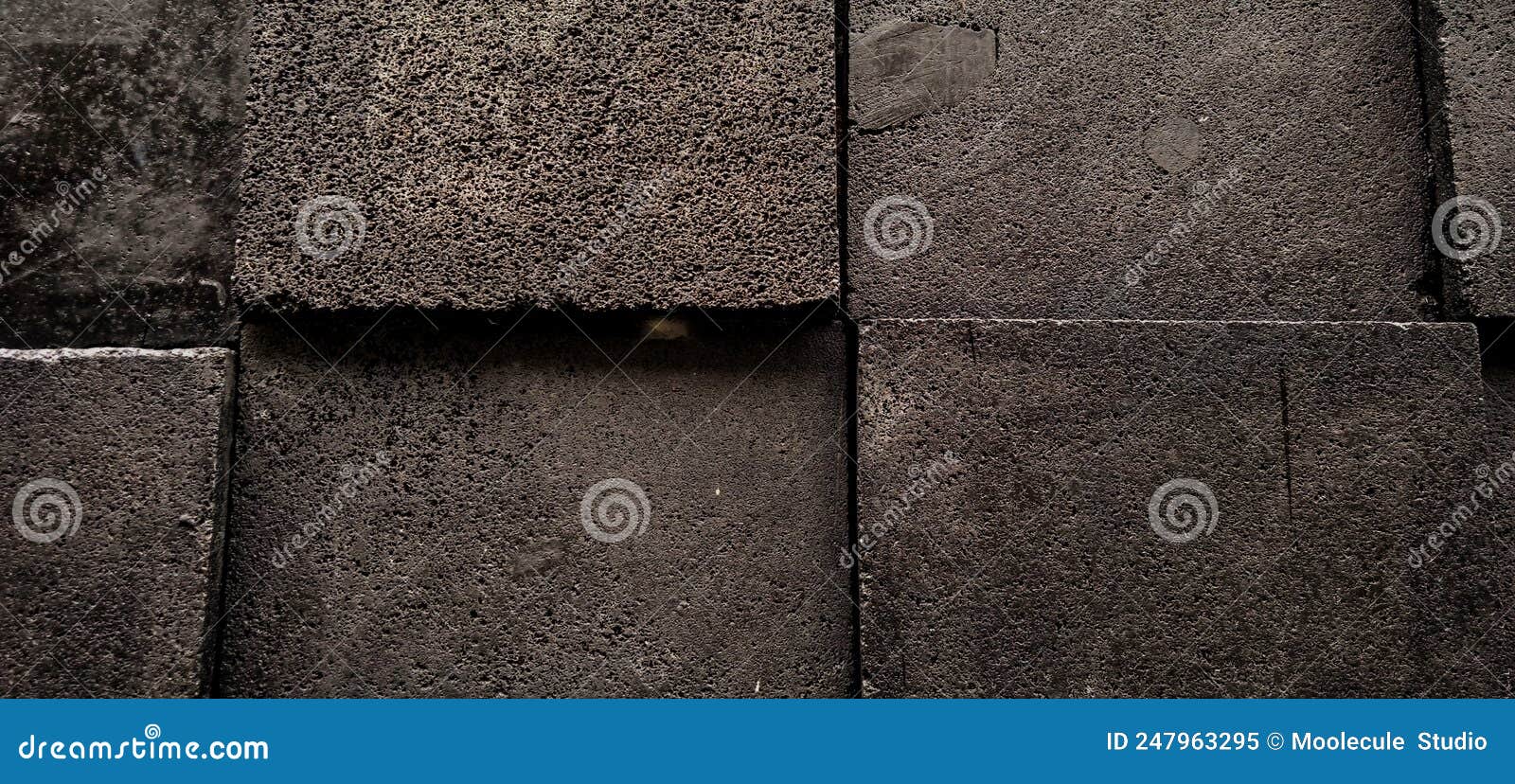 Black 3D Square Texture Wall Pattern. Stock Image - Image of background ...