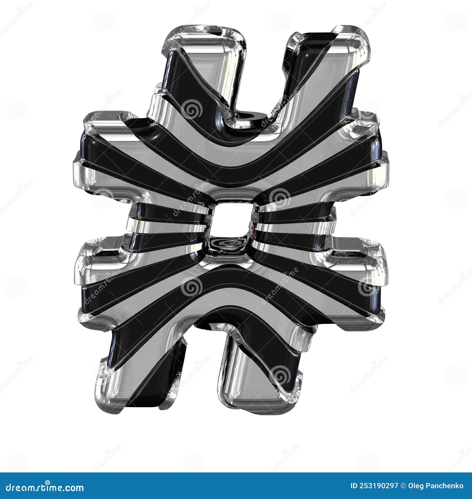 Black Symbol with Silver Straps Stock Vector - Illustration of silver ...