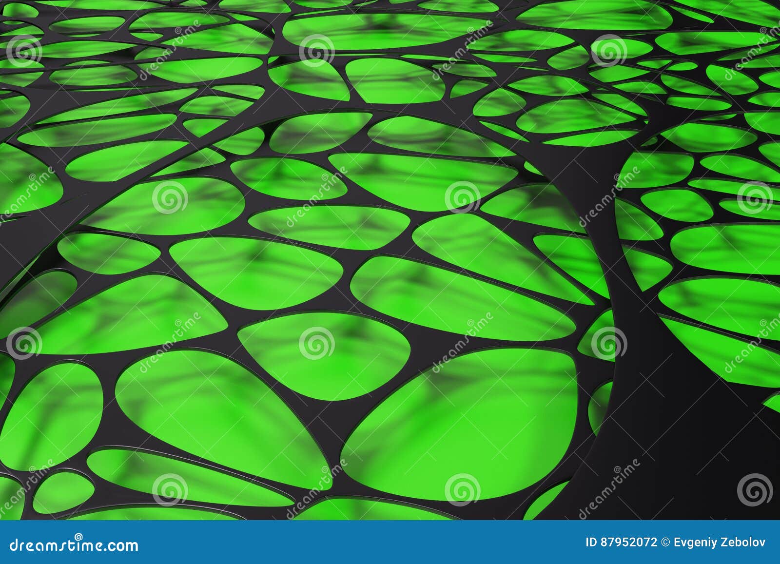 Black 3d Voronoi Organic Structure on Colored Background Stock ...