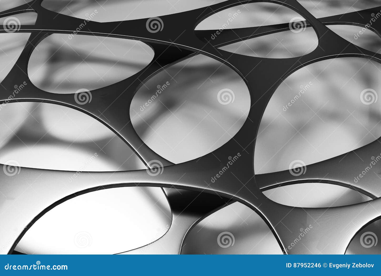Black 3d Voronoi Organic Structure on Colored Background Stock ...