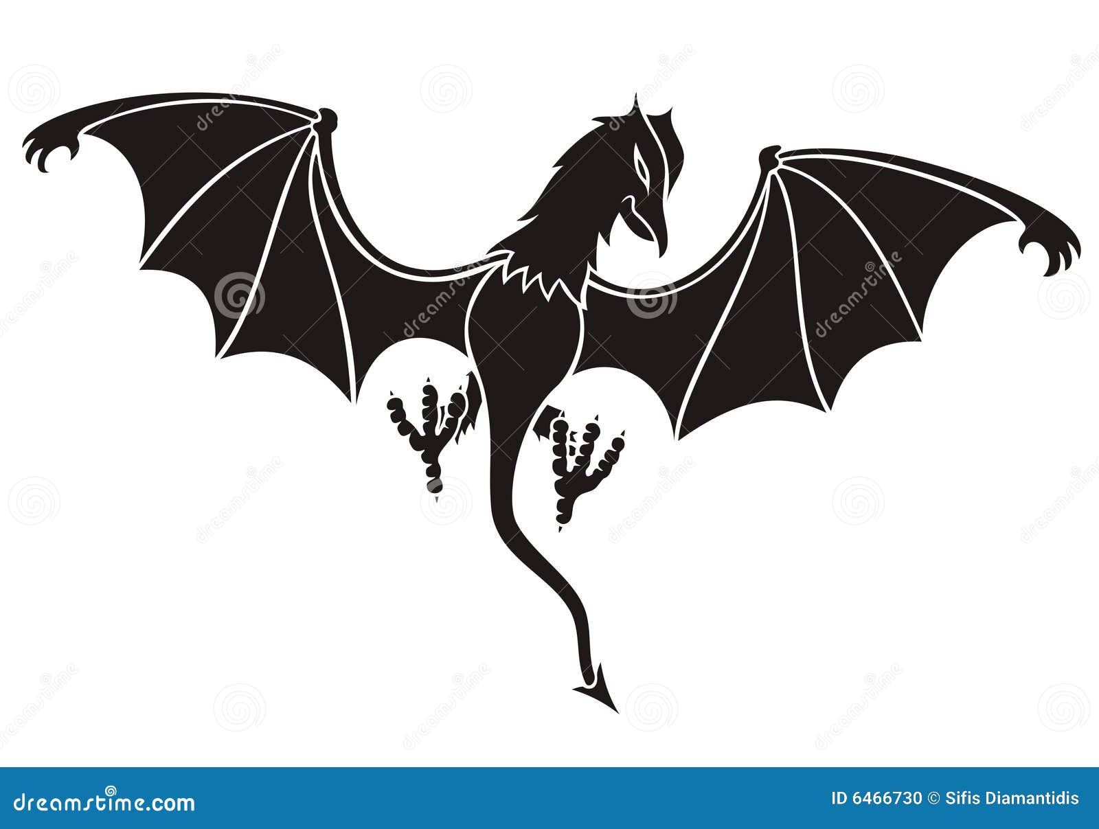 Tattoo Daemon Face Vector Illustration | CartoonDealer.com #8192476