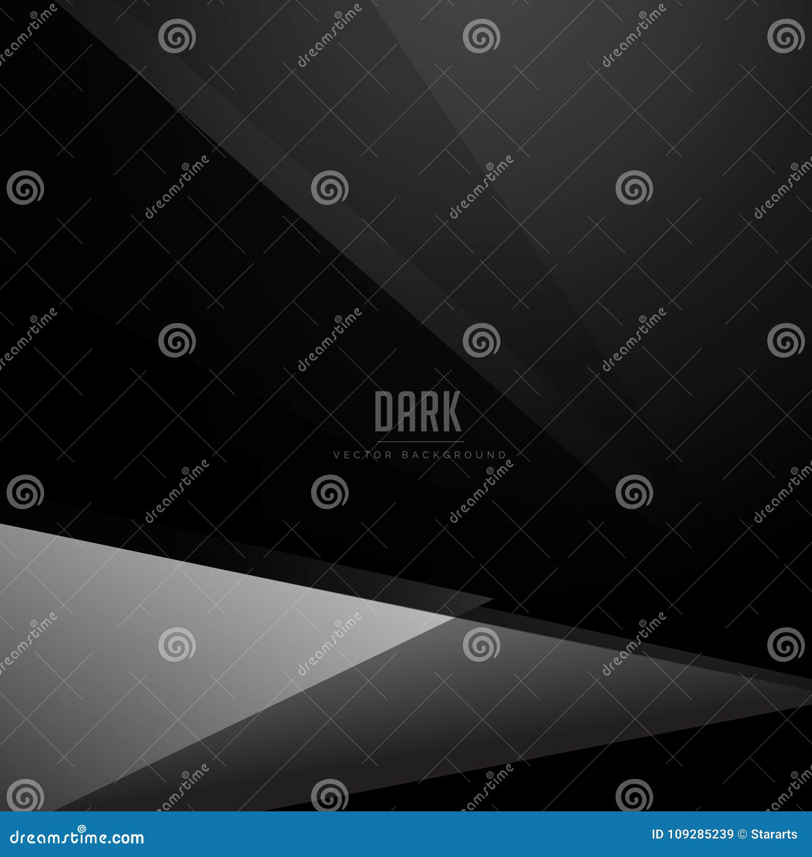 Black Dark Background with Geometric Gray Shape Stock Vector ...