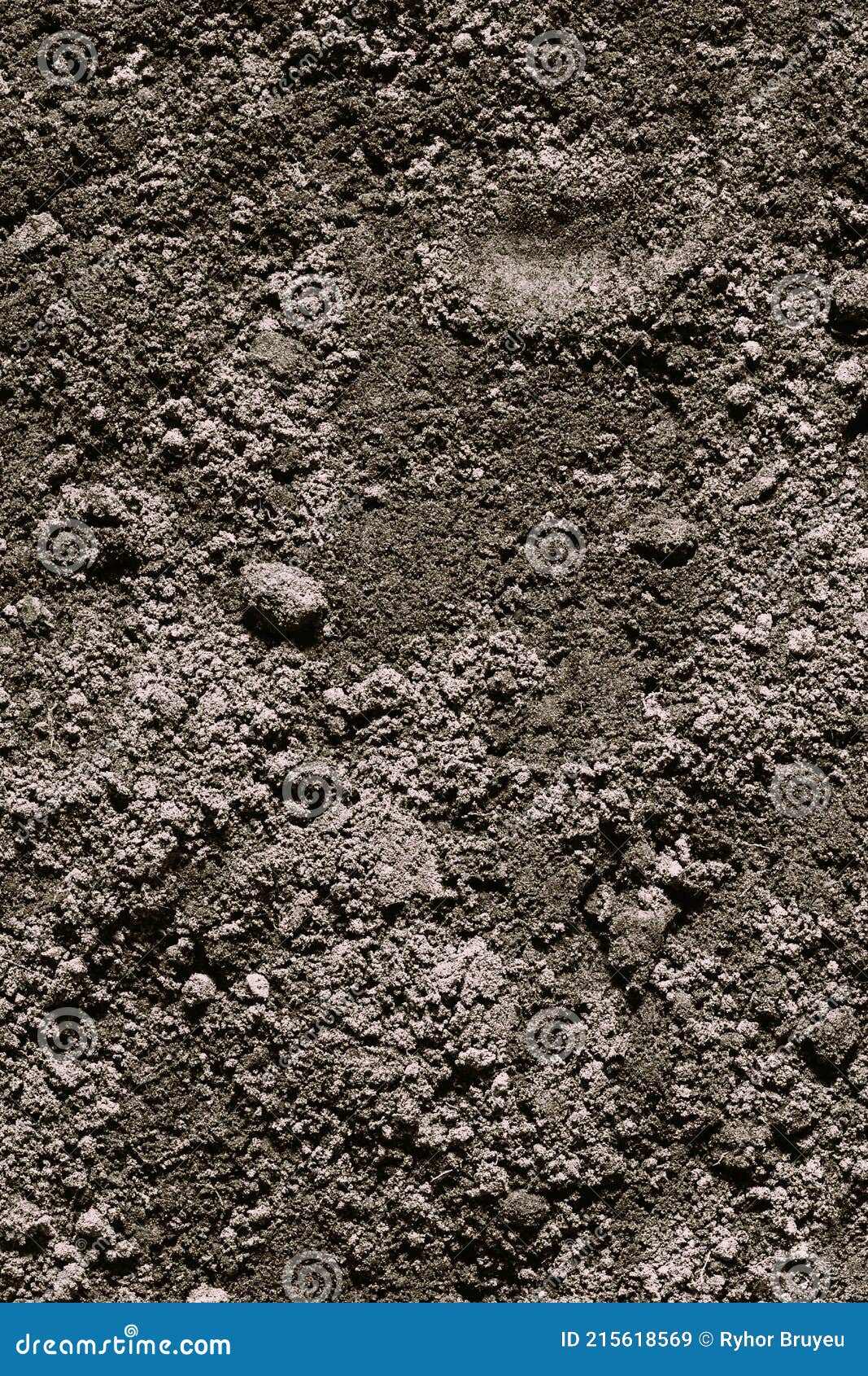 Black Dark Soil Dirt Background Texture, Natural Pattern. Flat Top View ...