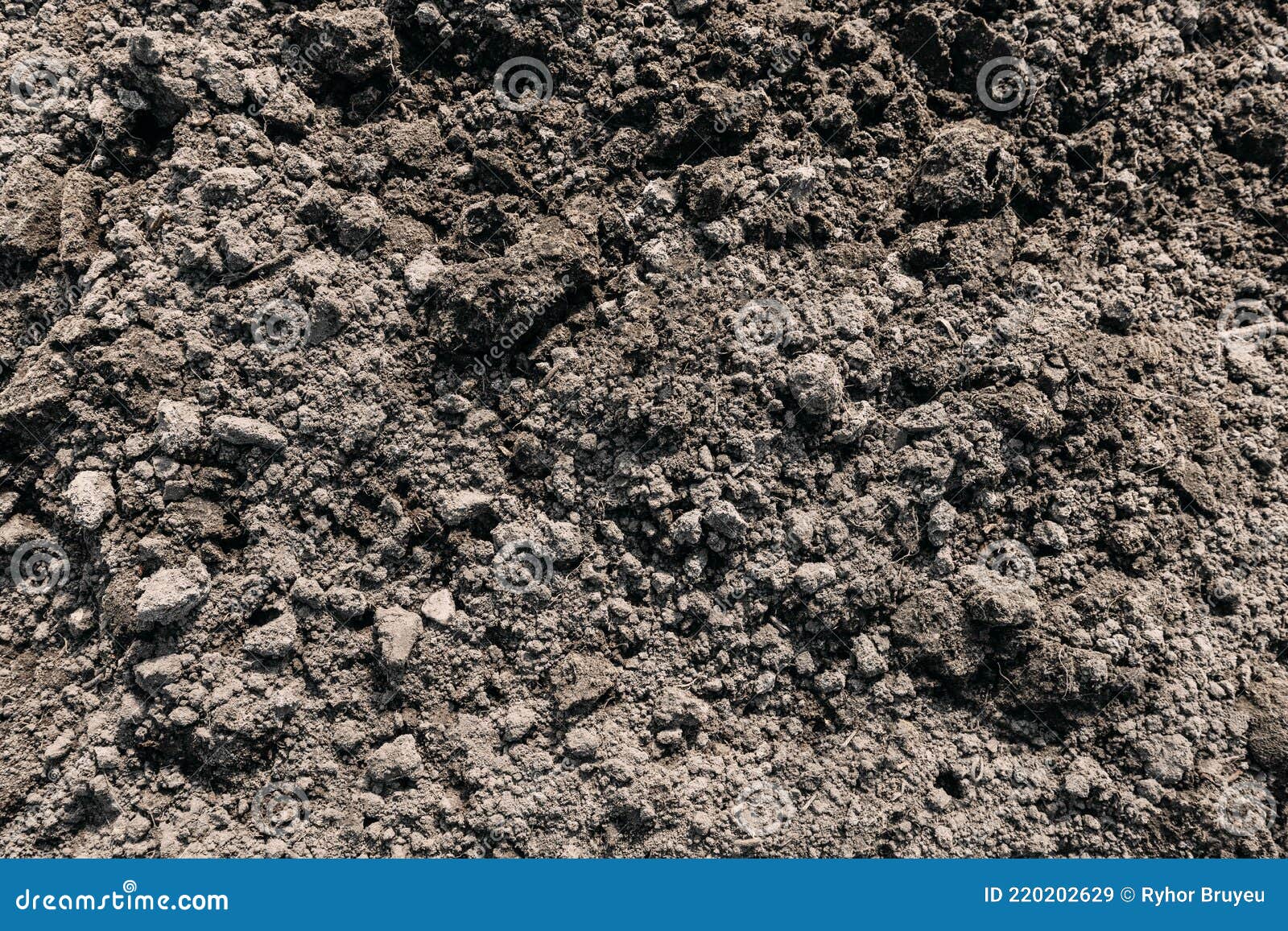 Black Dark Soil Dirt Background Texture, Natural Pattern. Flat Top View ...