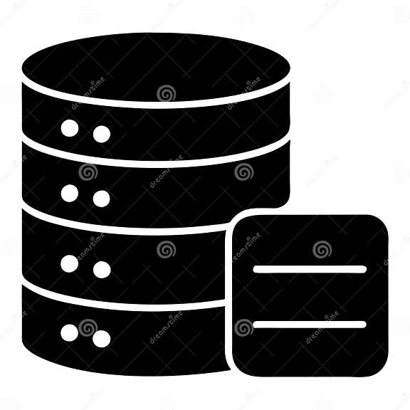 Black Database Server and Storage Vector for Technology and Data ...