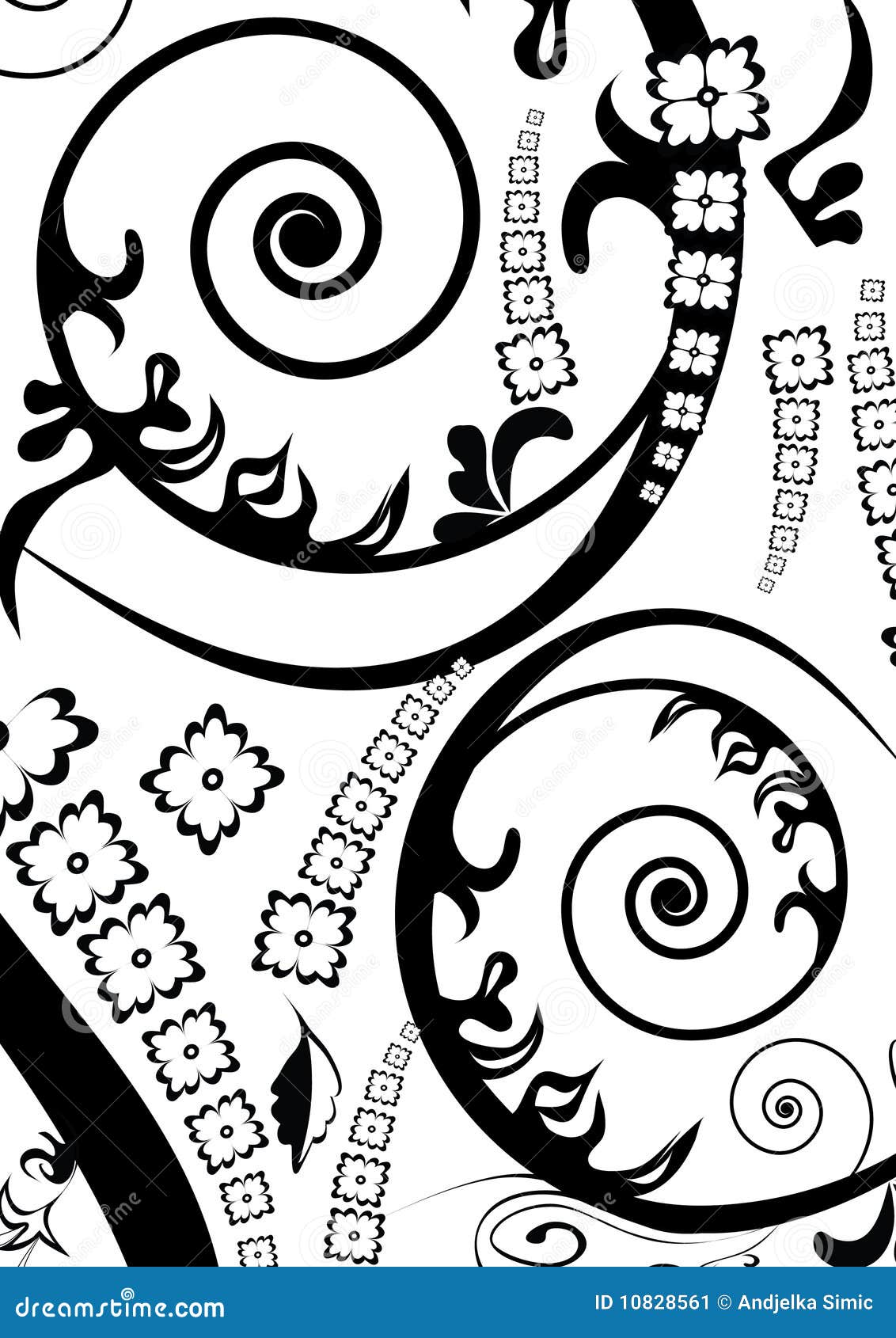 Black decorative design stock vector. Illustration of pattern - 10828561