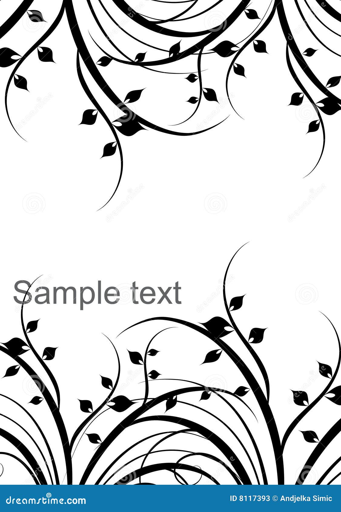 Black decorative design stock vector. Illustration of shape - 8117393