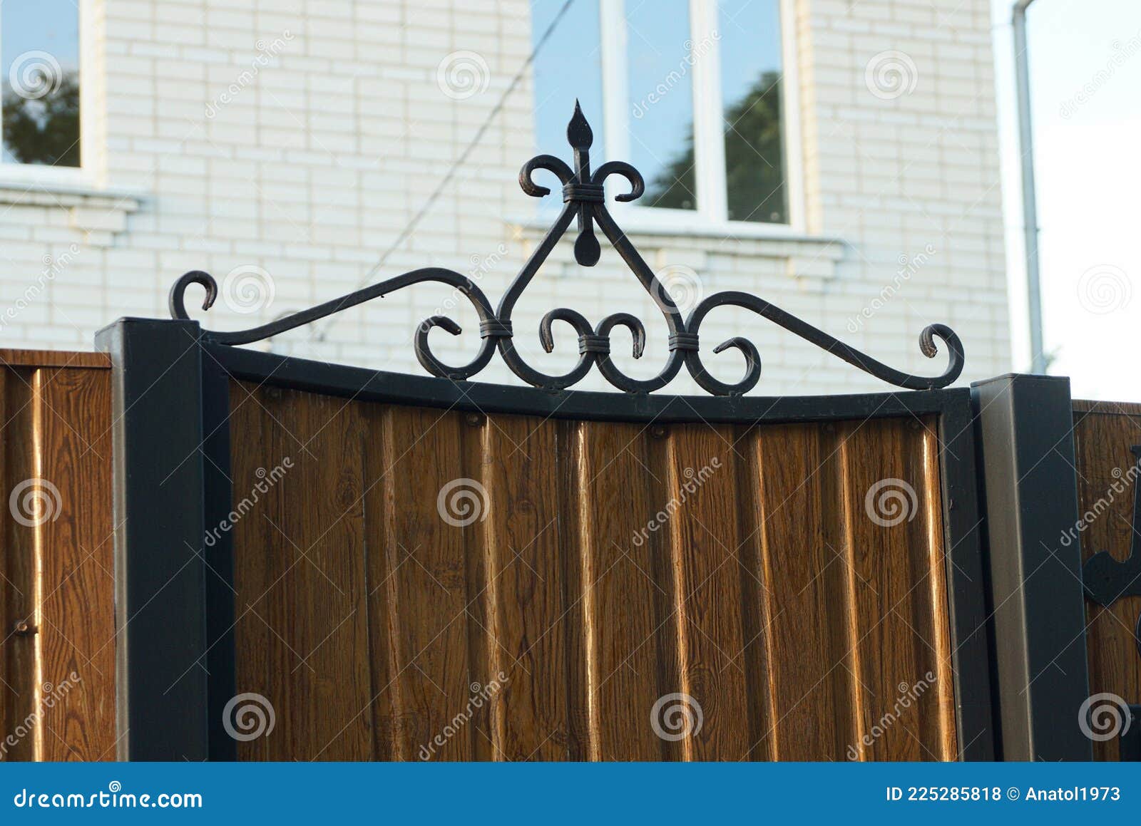 Black Decorative Forged Pattern of Sharp Iron Rods Stock Photo - Image ...
