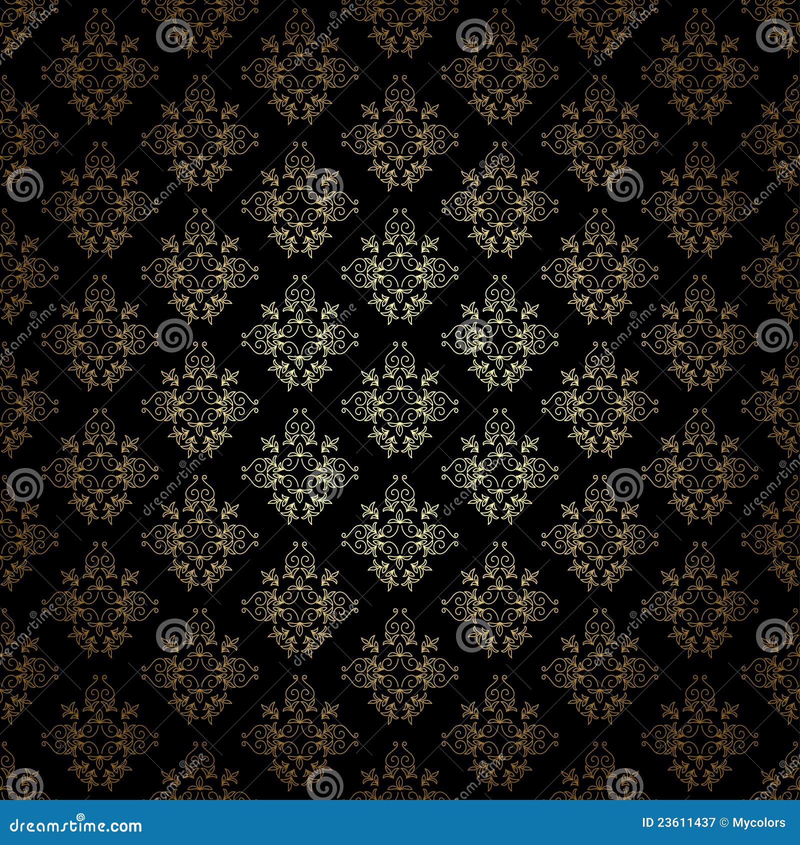 Black Decorative Pattern with Gold Gradient - Eps Stock Vector ...