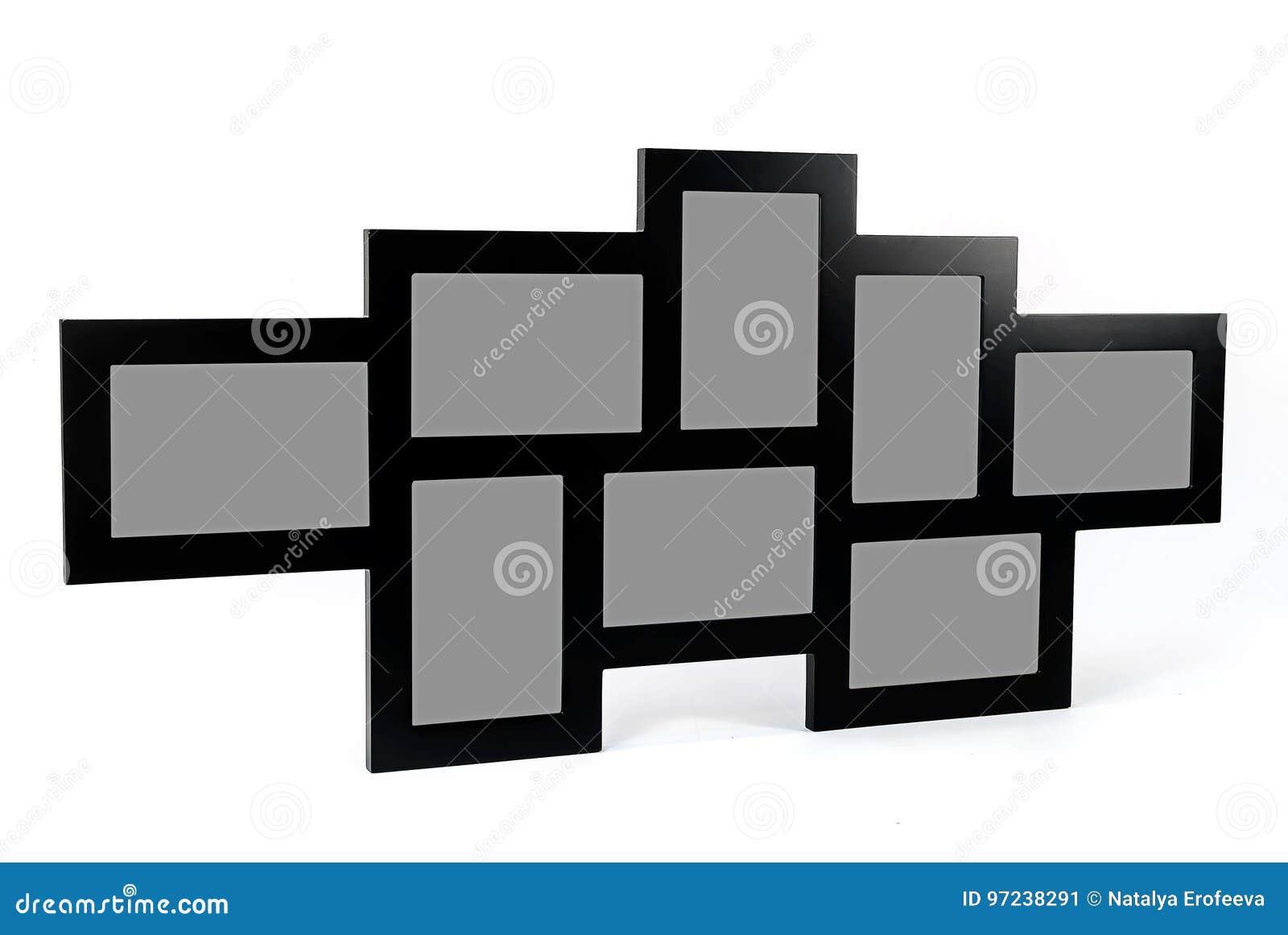 Black Decorative Photo Frame. Multi Frame Set Stock Image - Image of ...