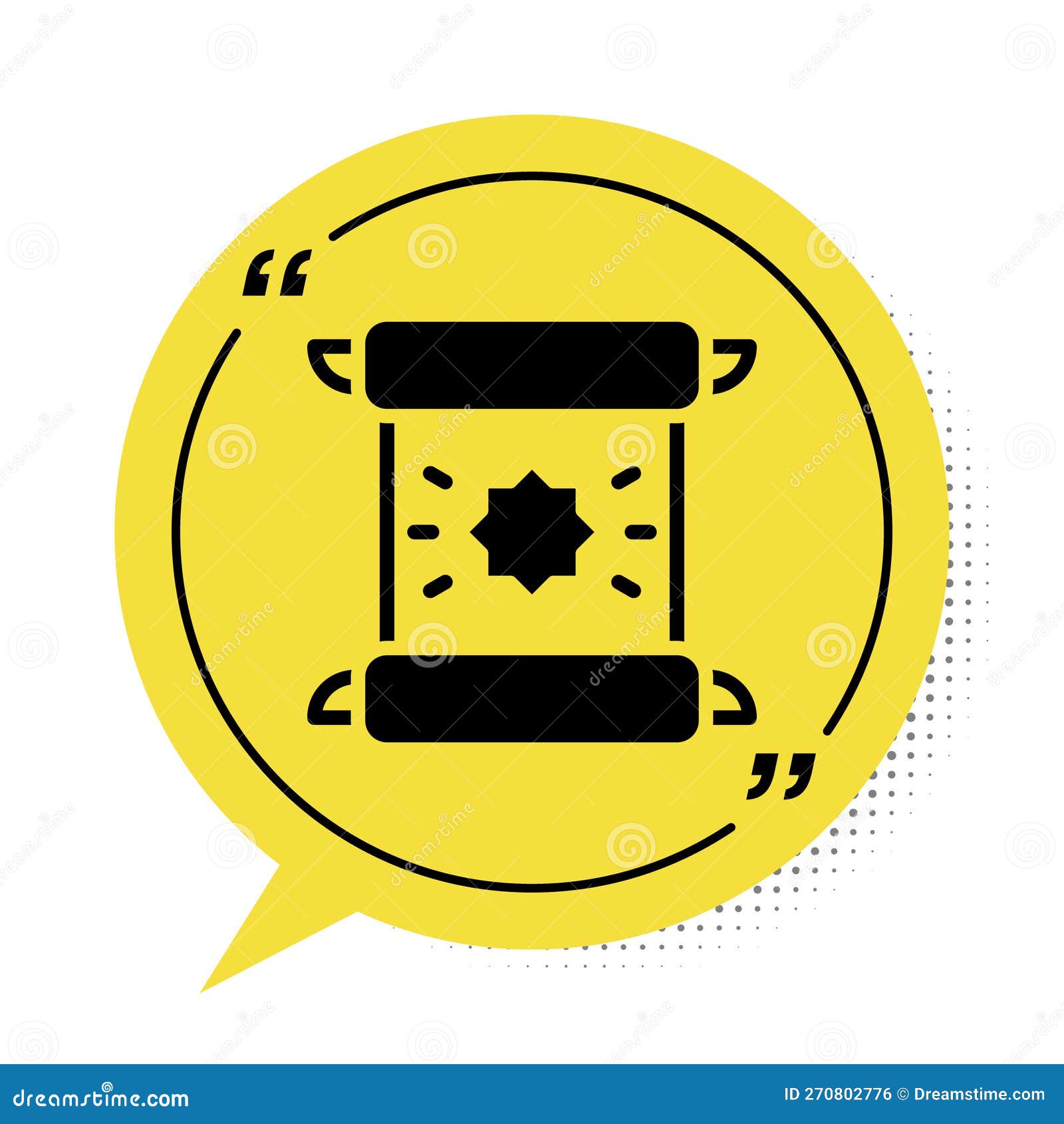 Black Decree, Paper, Parchment, Scroll Icon Icon On White Background ...