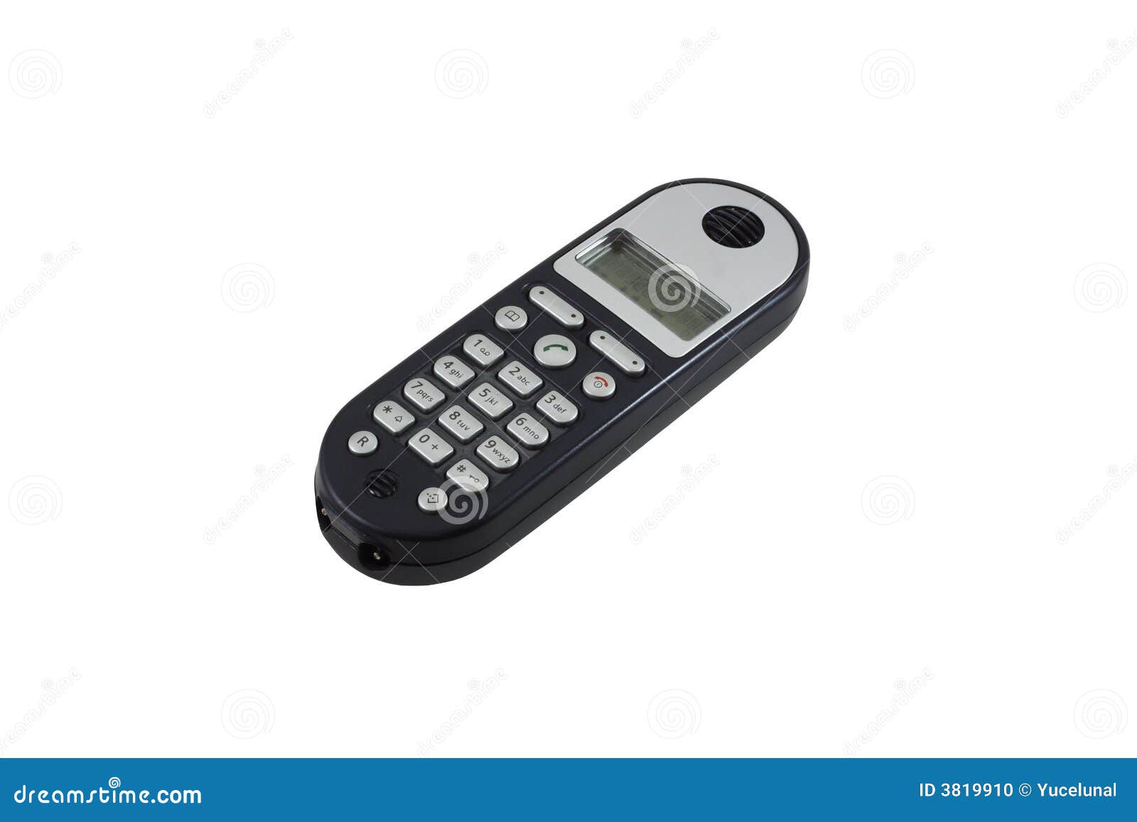 Black dect phone stock photo. Image of device, display - 3819910