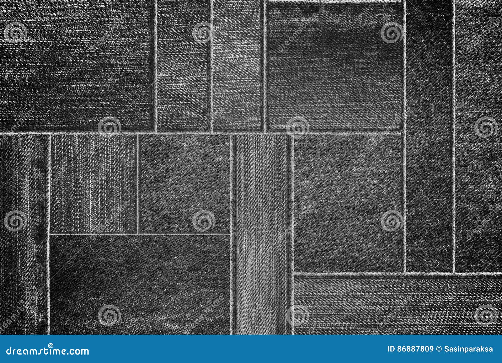 Black Denim Jeans Texture, Patchwork Denim Jean Fabric Pattern Stock ...