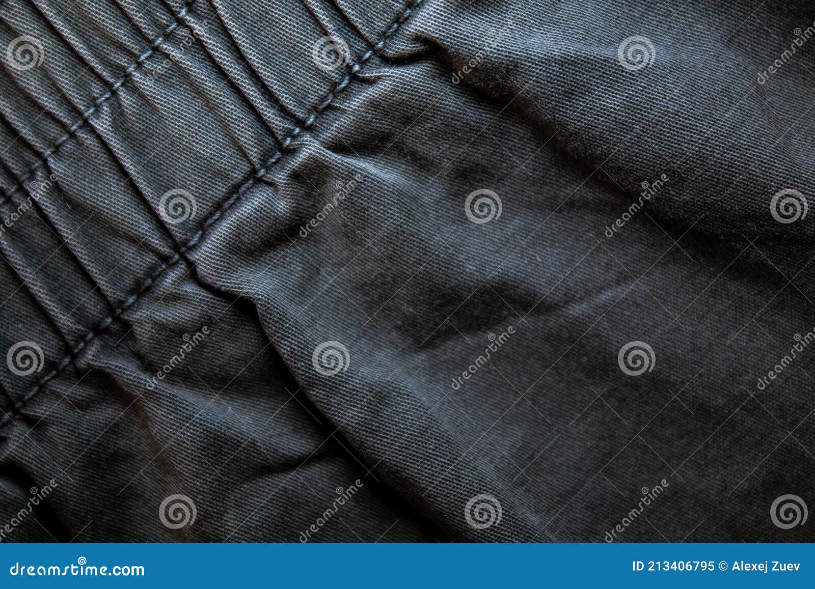 Black Denim with Stitching Details. Stock Image - Image of pocket ...