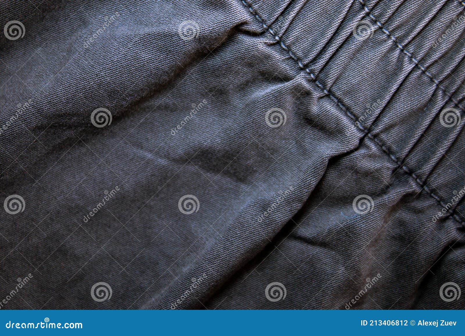 Black Denim with Stitching Details. Stock Photo - Image of jeans ...
