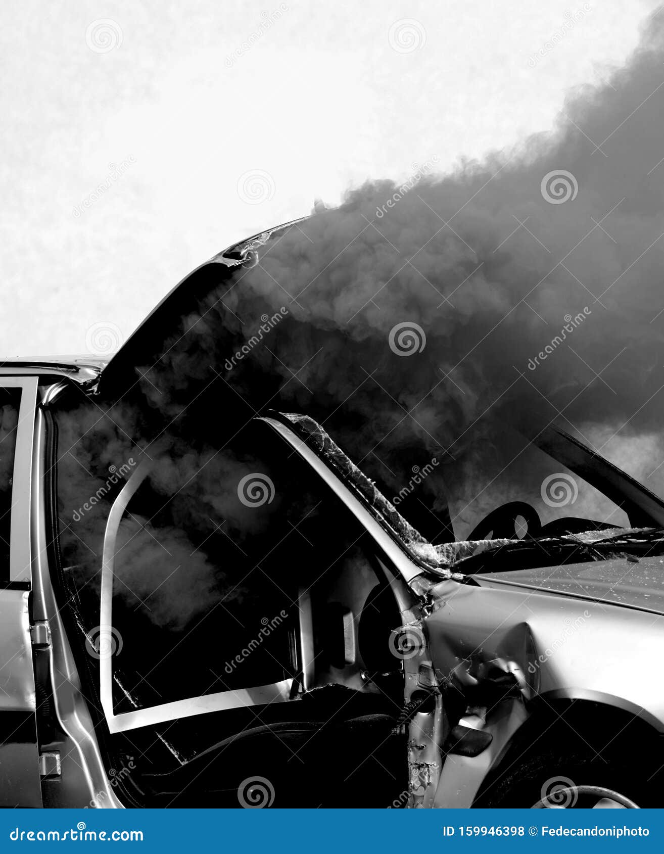 Black Dense Smoke from a Broken Car Stock Photo - Image of rattletrap ...