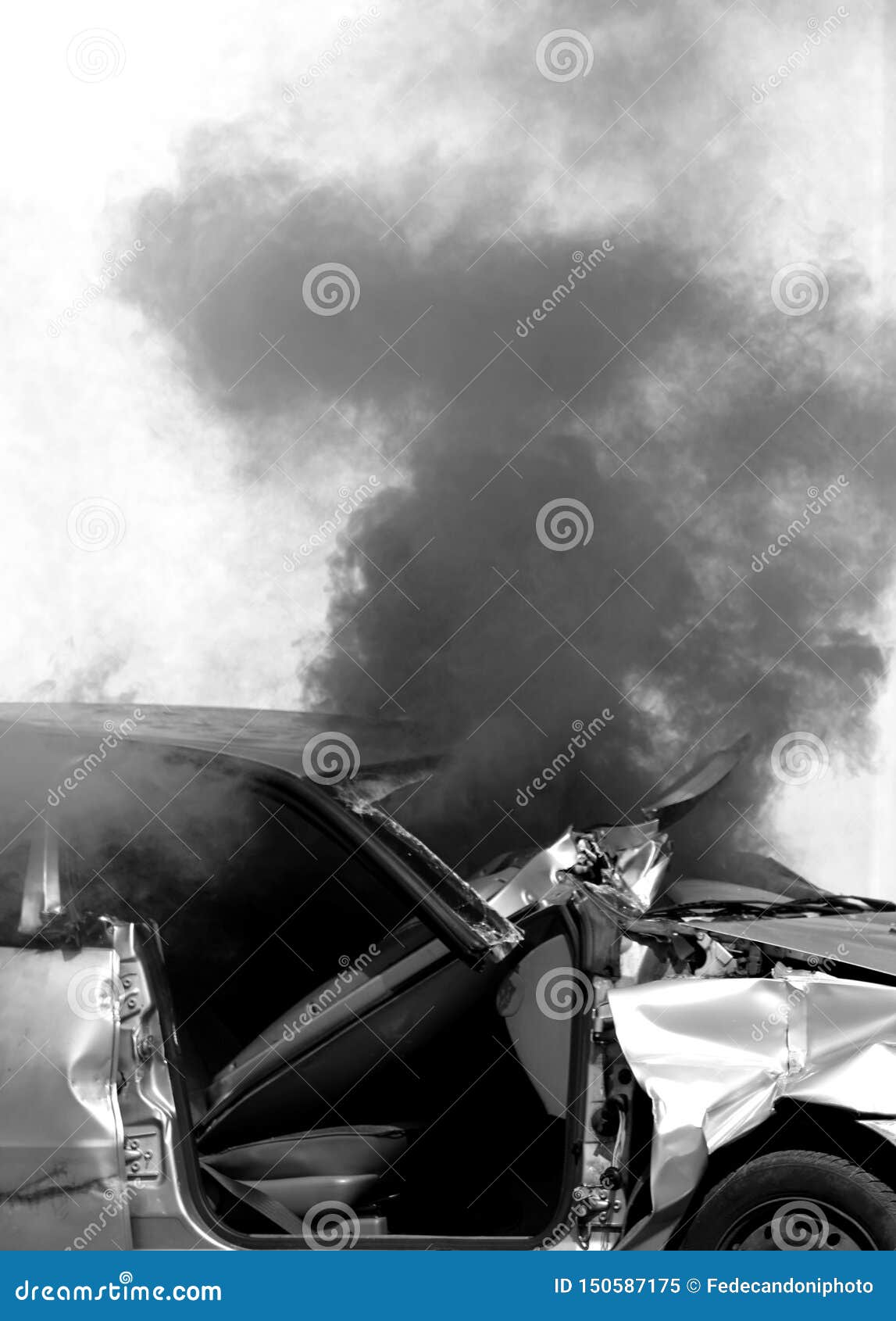 Black Dense Smoke from a Broken Car Stock Image - Image of vaporized ...