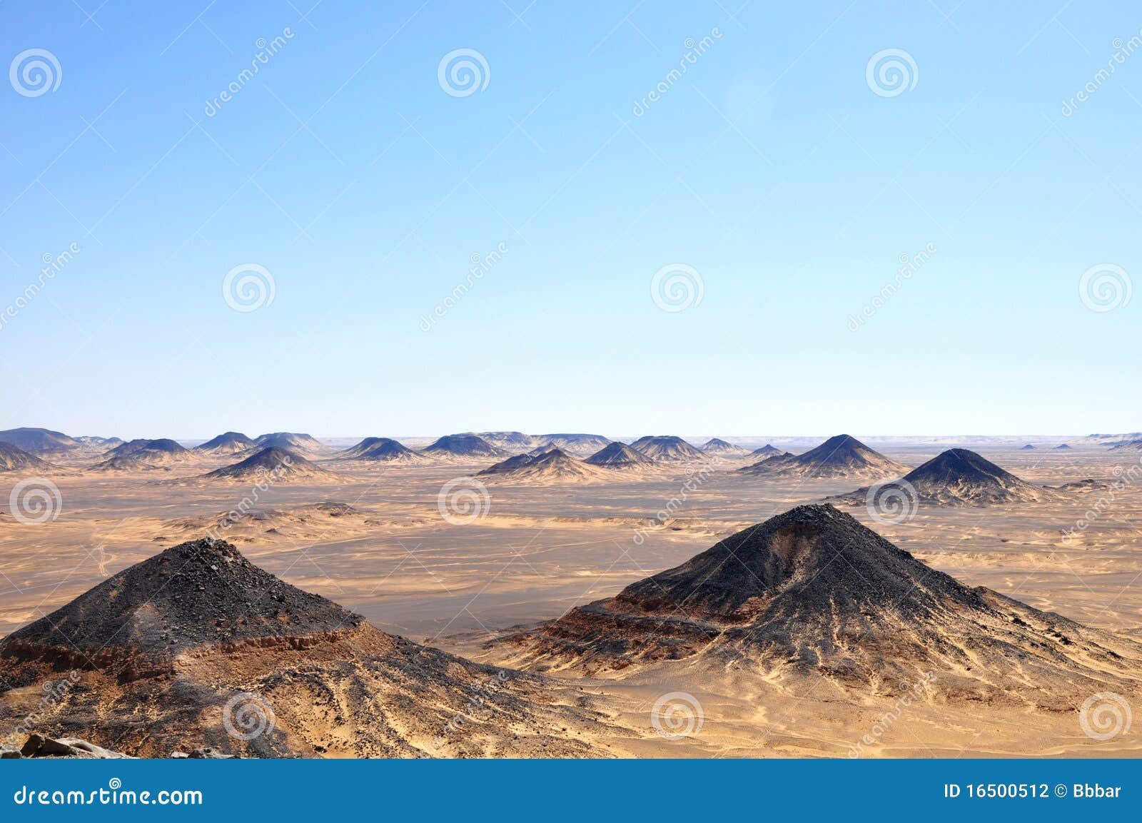 Black desert in Egypt stock photo. Image of african, hills - 16500512