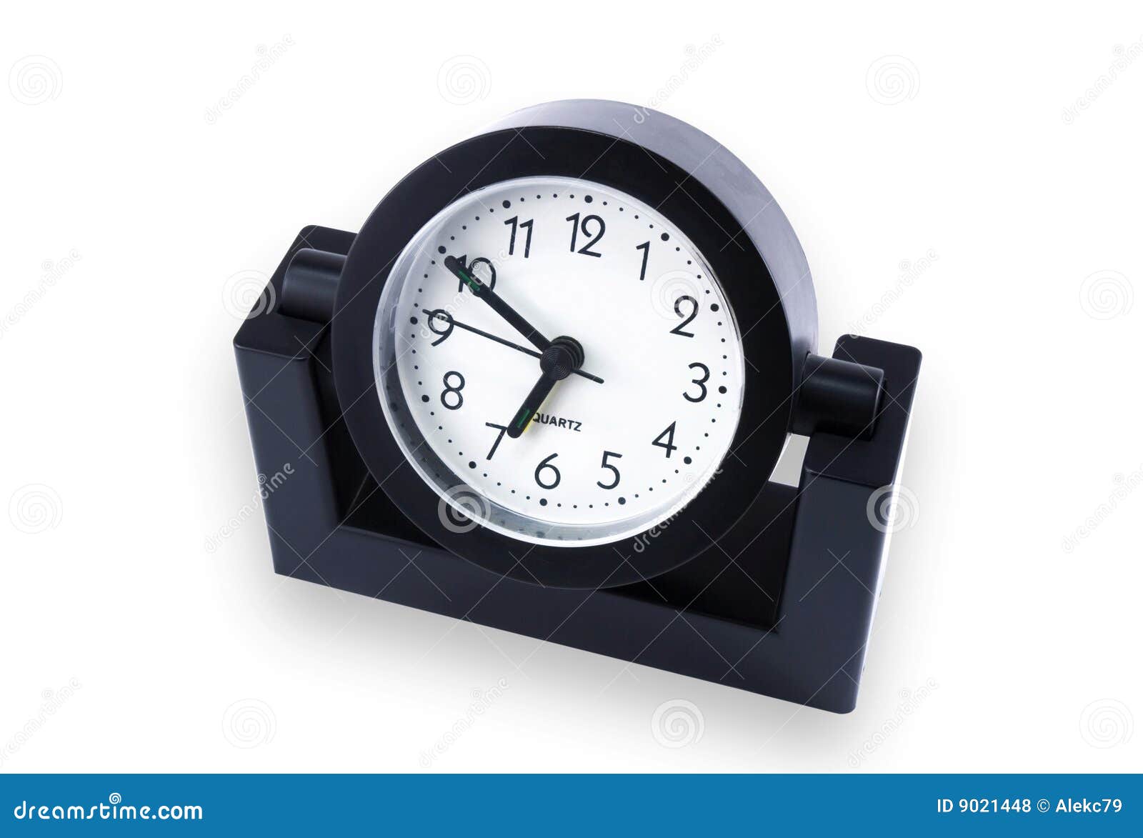 Black desk clock stock photo. Image of isolation, hour - 9021448