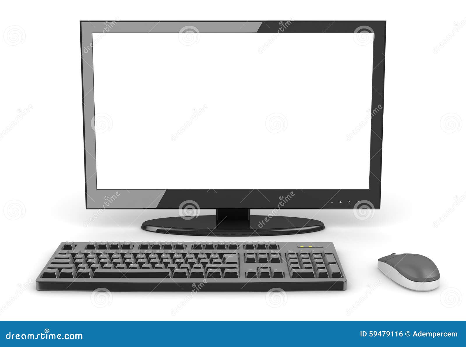 Black desktop PC stock illustration. Illustration of mouse - 59479116