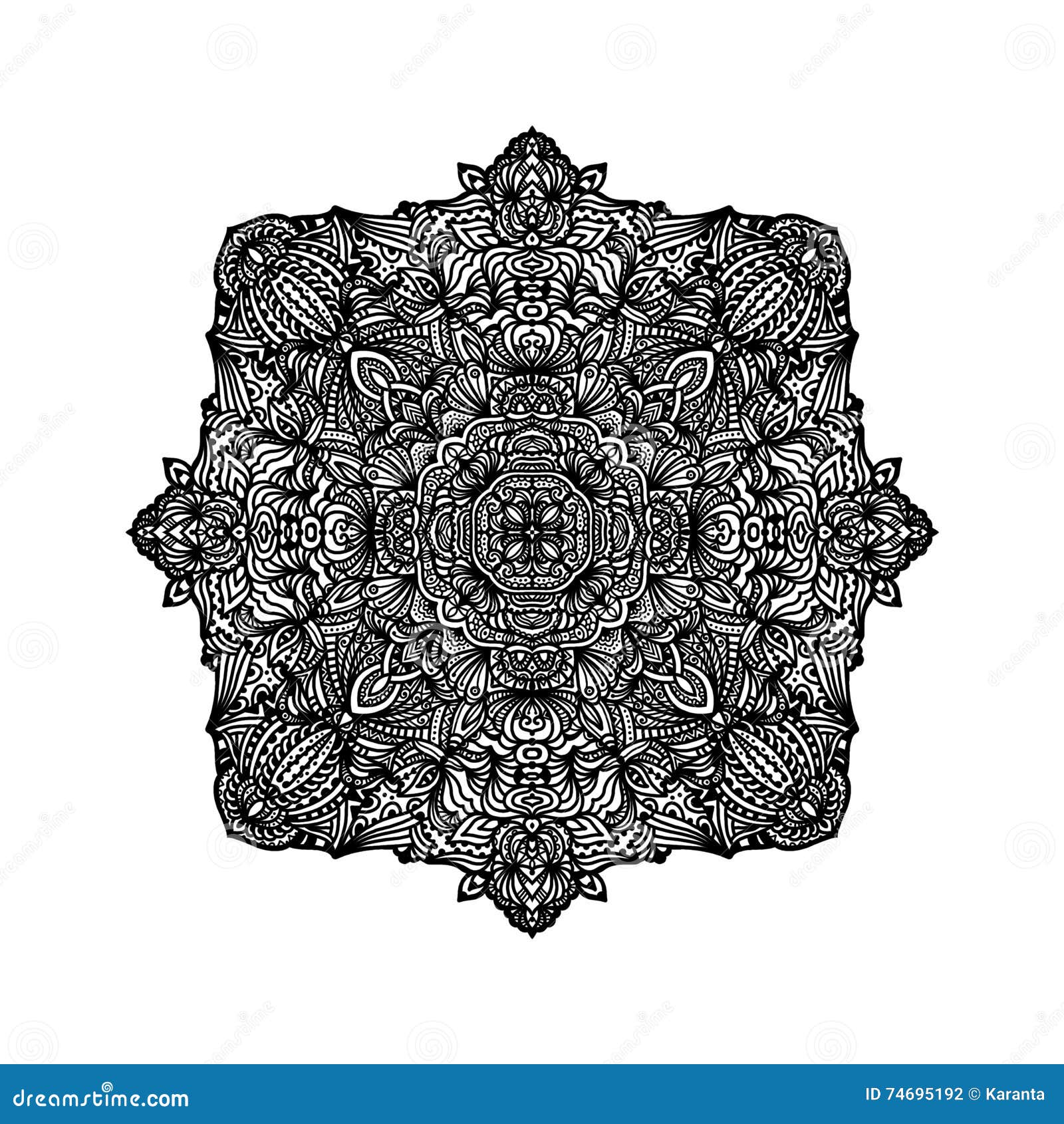 Black Detailed Woman Face Profile Made Up By Six Puzzles Pieces On ...