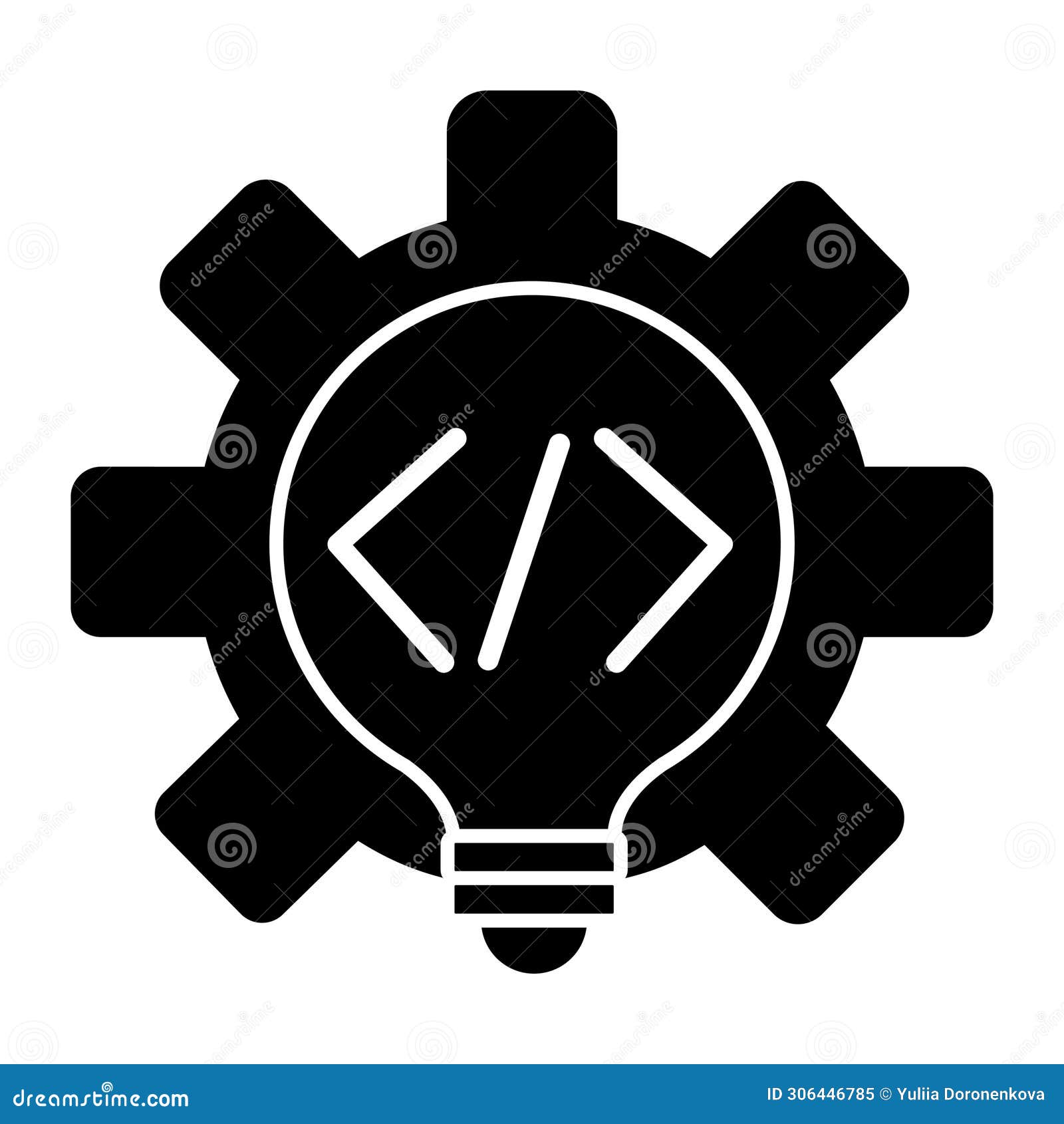 Black Development Icon. stock vector. Illustration of programming - 306446785