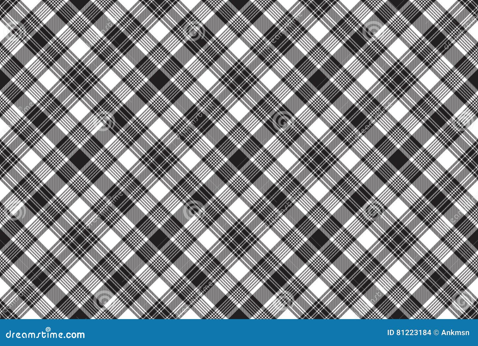 Black Diagonal Check Fabric Seamless Background Stock Vector ...