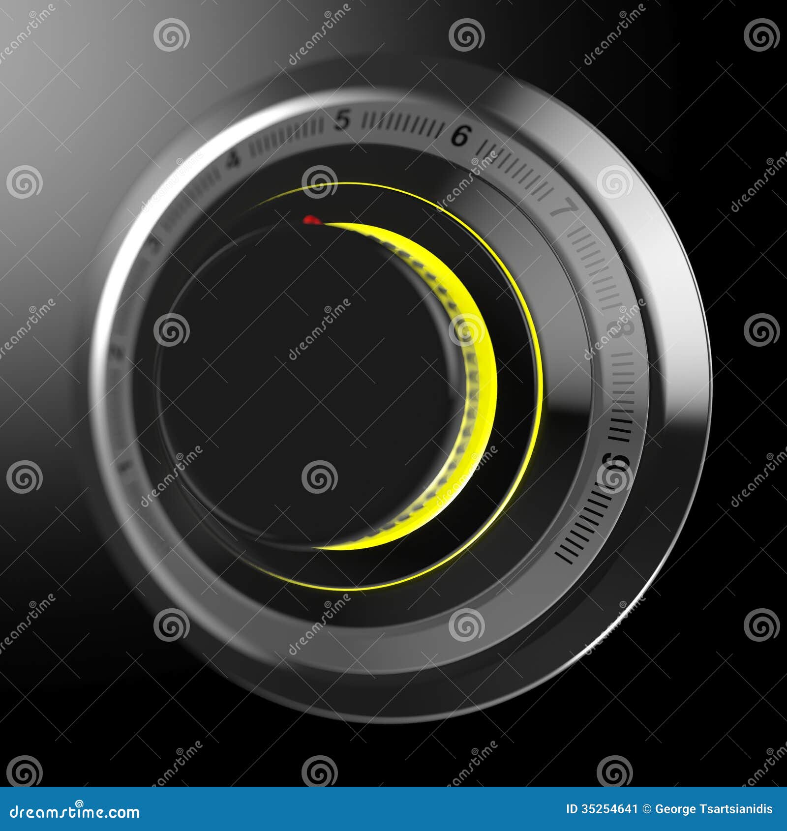 Black dial volume control stock illustration. Illustration of interface ...