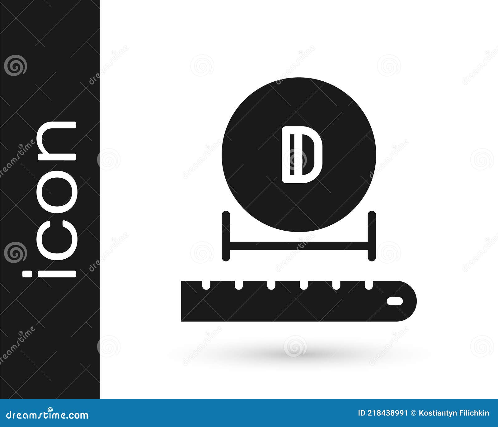 Diameter Icon From Geometry Collection. Vector Illustration ...
