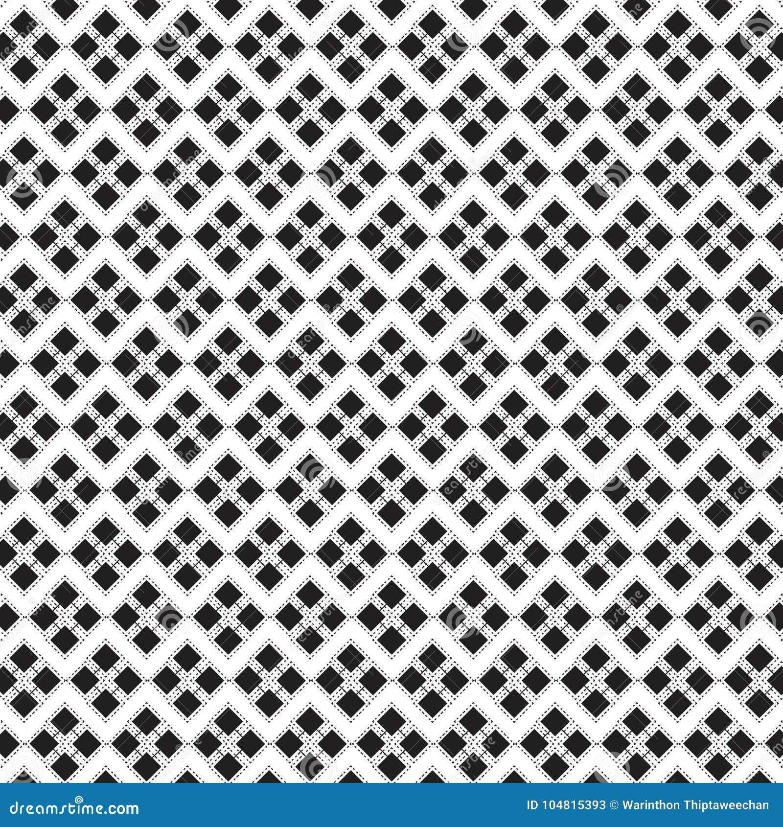 Black Diamond Shape With Dotted Line Vertical Grouping Pattern Cartoon ...