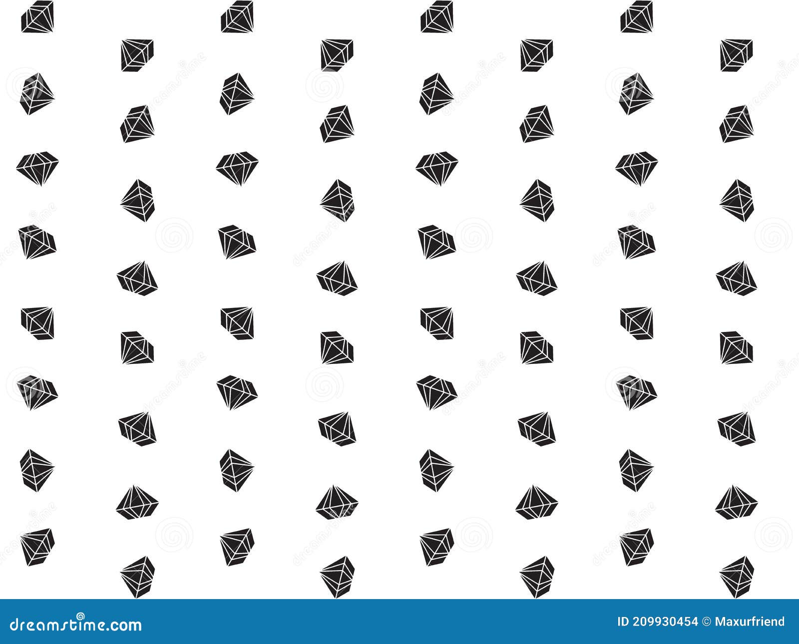 Black Diamond Shape Seamless Pattern on White Background Stock Vector ...