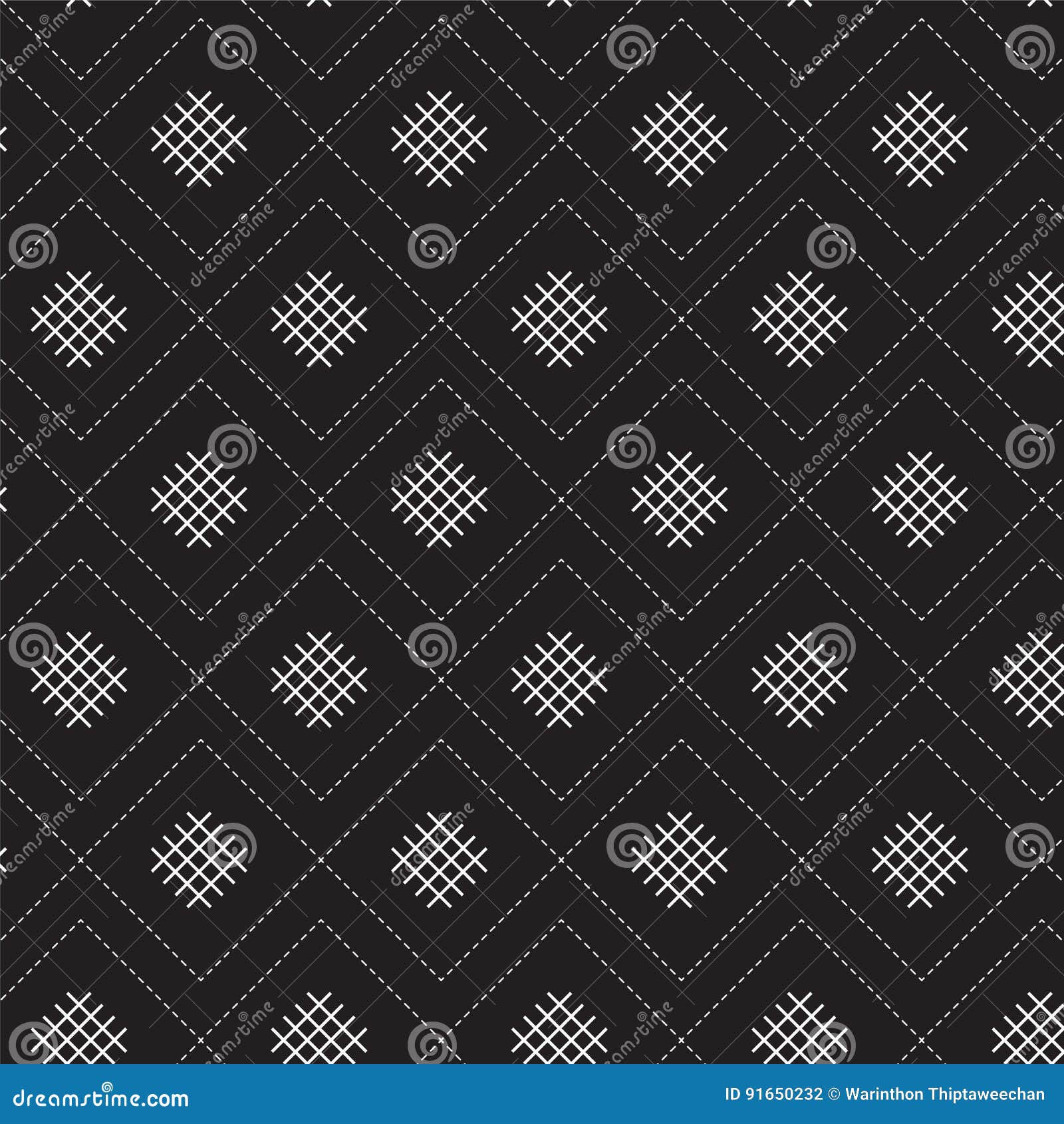 Black Diamond Shape with White Weave and Dot Line Pattern Background ...