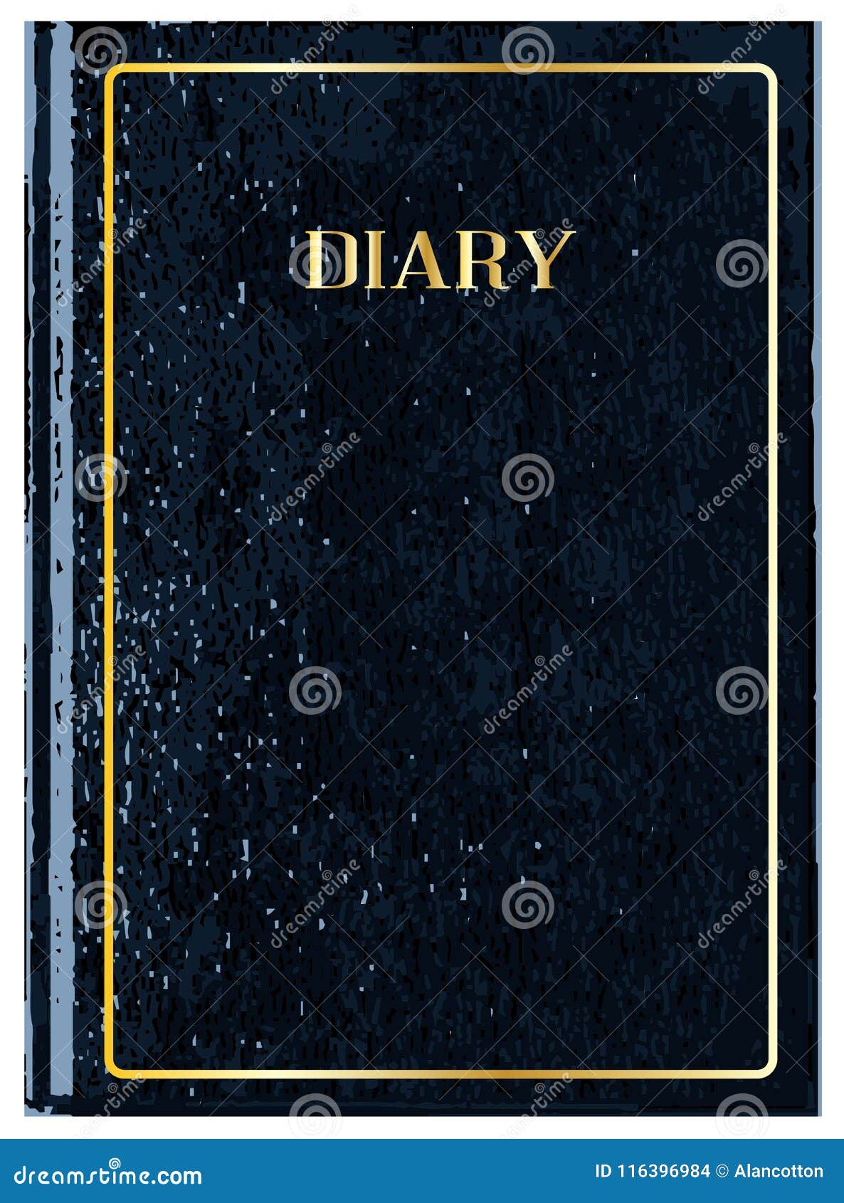 Black Diary Cover stock vector. Illustration of black - 116396984