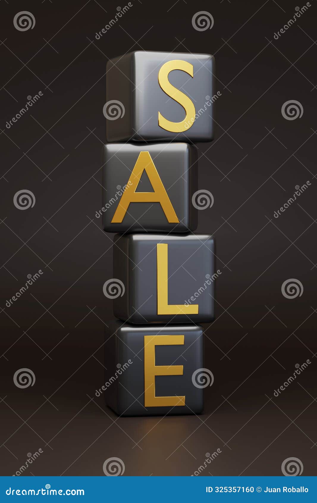 Black Dice Stacked with the Text Sale. 3d Illustration Stock ...