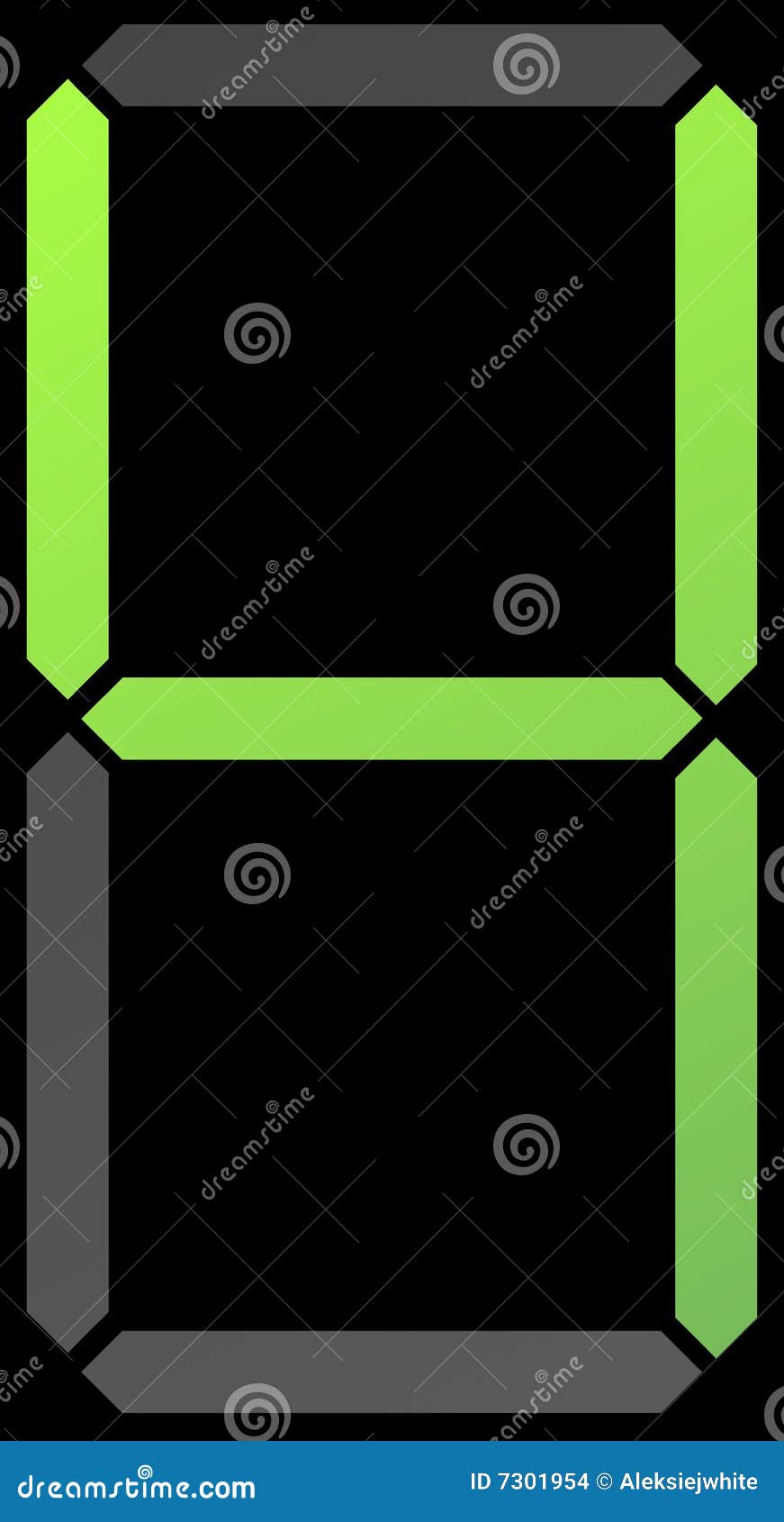 Black Digital Button Number Four Stock Illustration - Illustration of ...