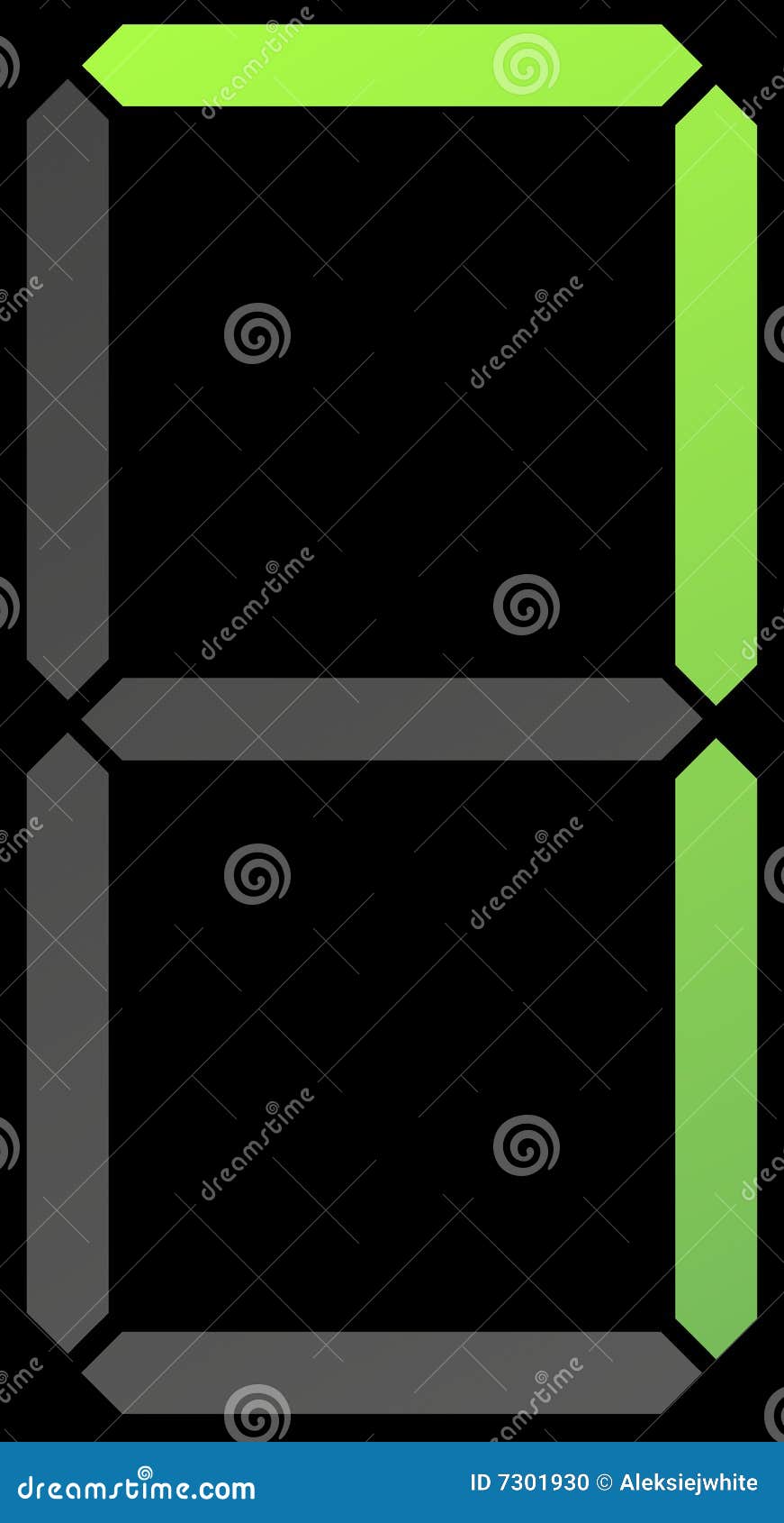 Black Digital Button Number Seven Stock Illustration - Illustration of ...