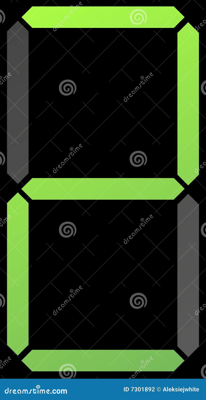 Black Digital Button Number Two Stock Illustration - Illustration of ...