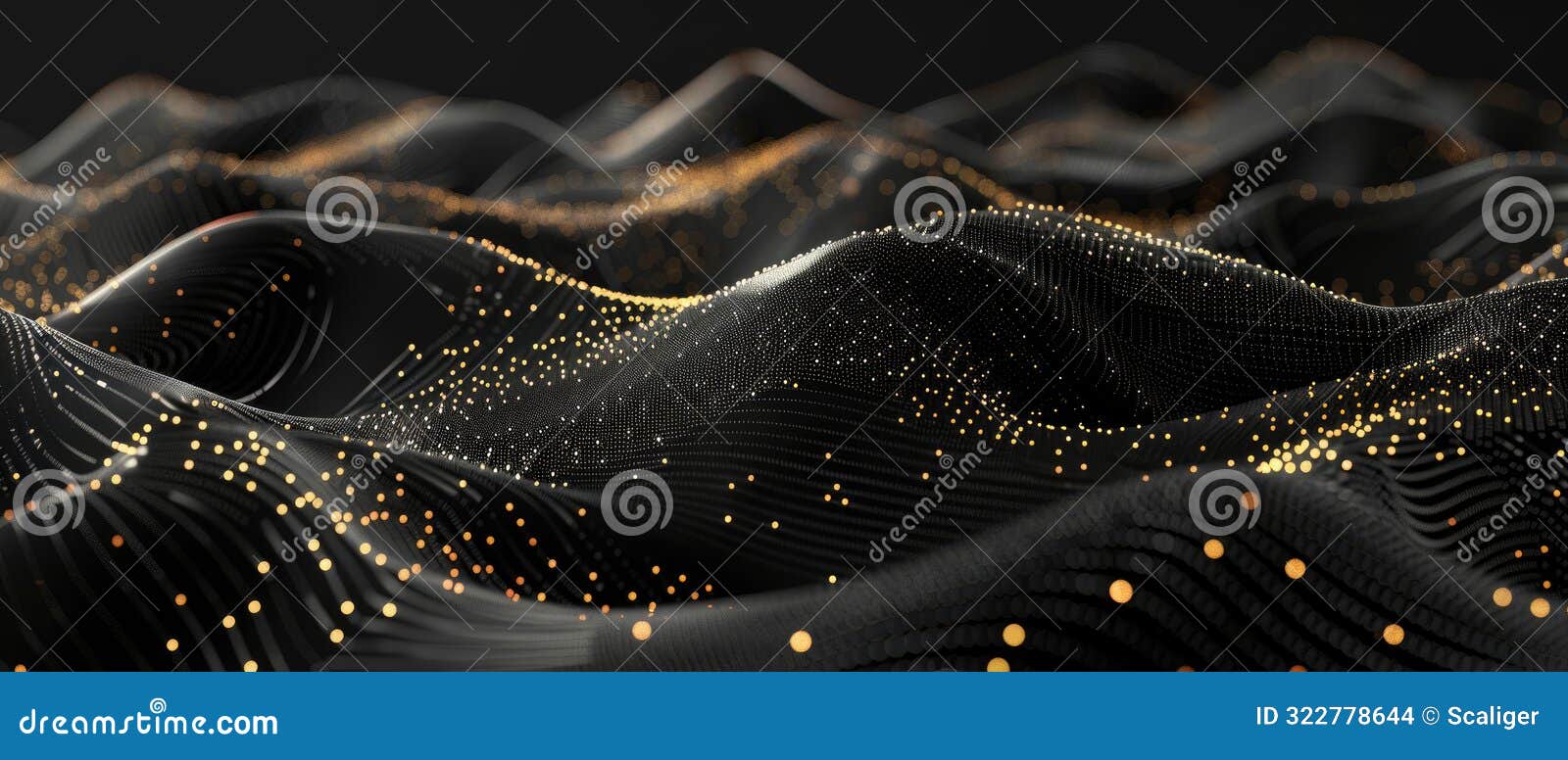 Futuristic Wavy Background. Mystical Energy Of The Universe In Form Of ...