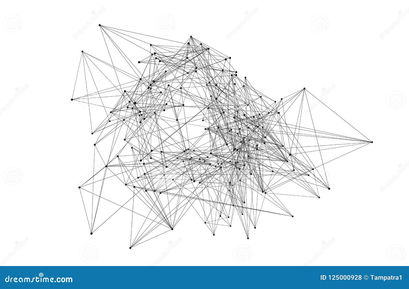 Black Digital Data and Network Connection Triangle Lines in Tech Stock ...