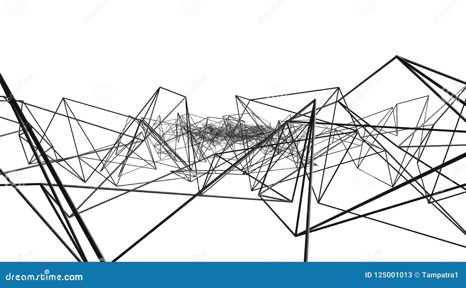 Black Digital Data and Network Connection Triangle Lines in Tech Stock ...